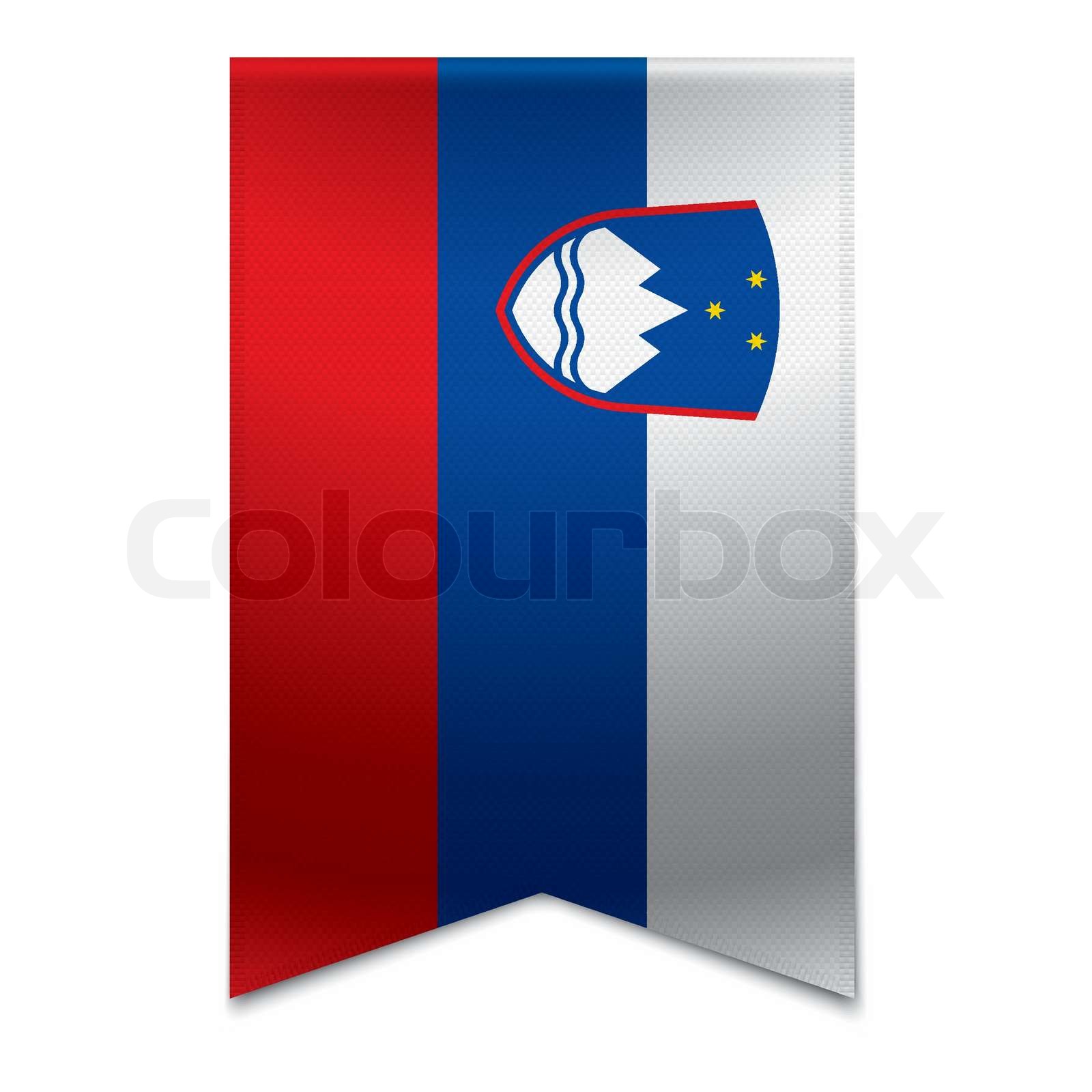 Bånd banner - slovensk flag | Stock vektor | Colourbox