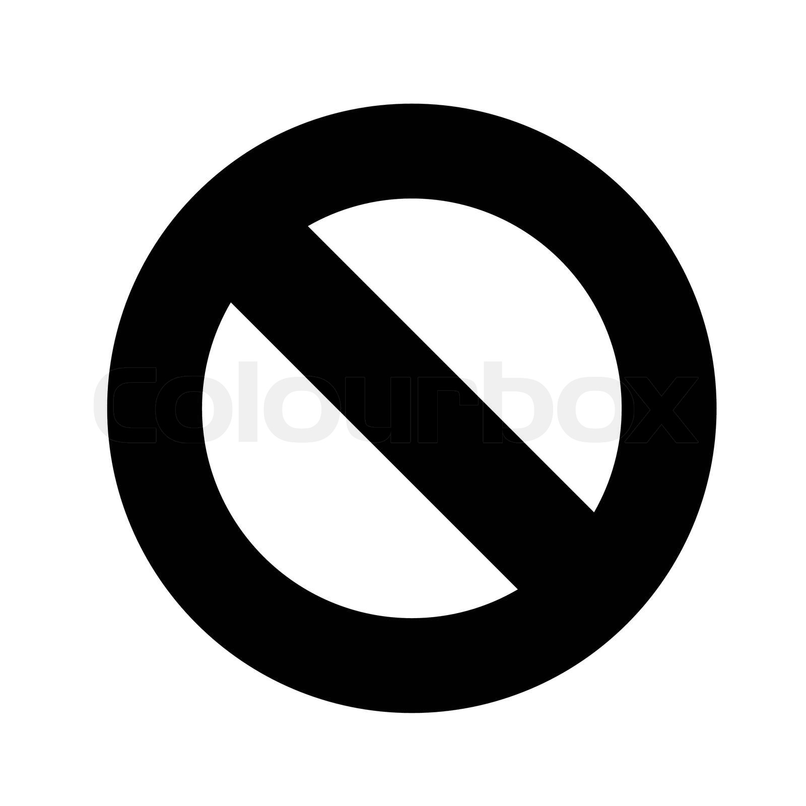 Stop sign in black | Stock vector | Colourbox