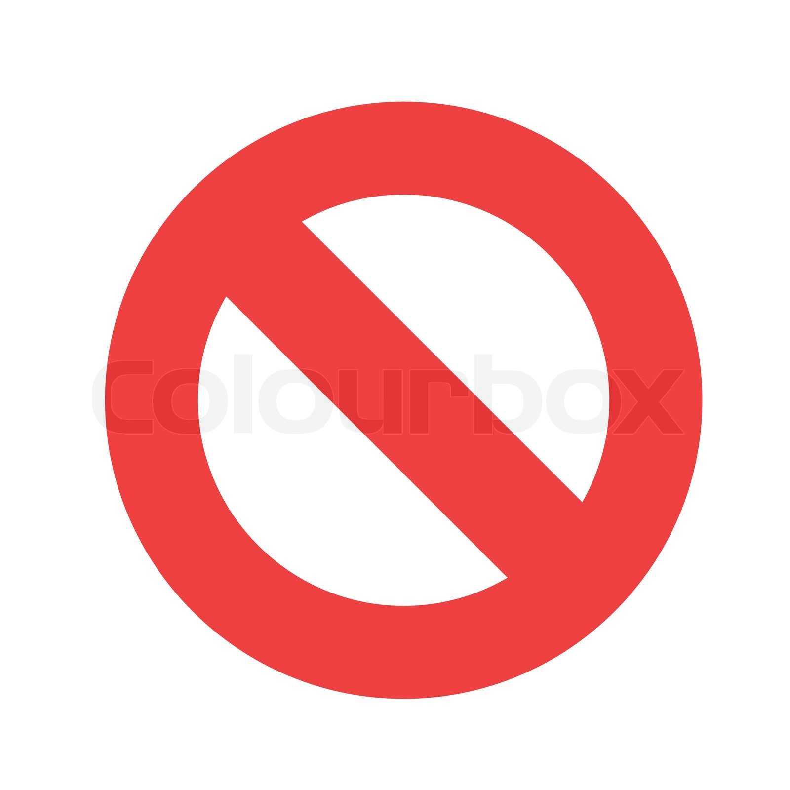 Rød stop skilt i vektor | Stock vektor | Colourbox