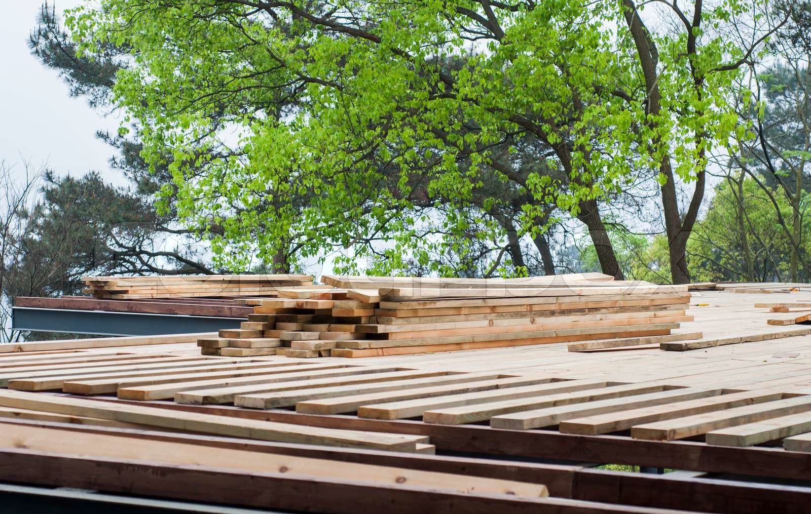 Stack of Building Lumber | Stock image | Colourbox