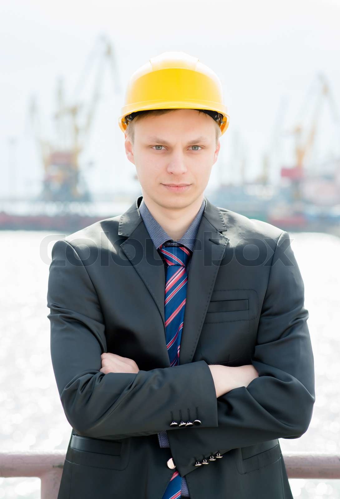 Harbor workers | Stock image | Colourbox
