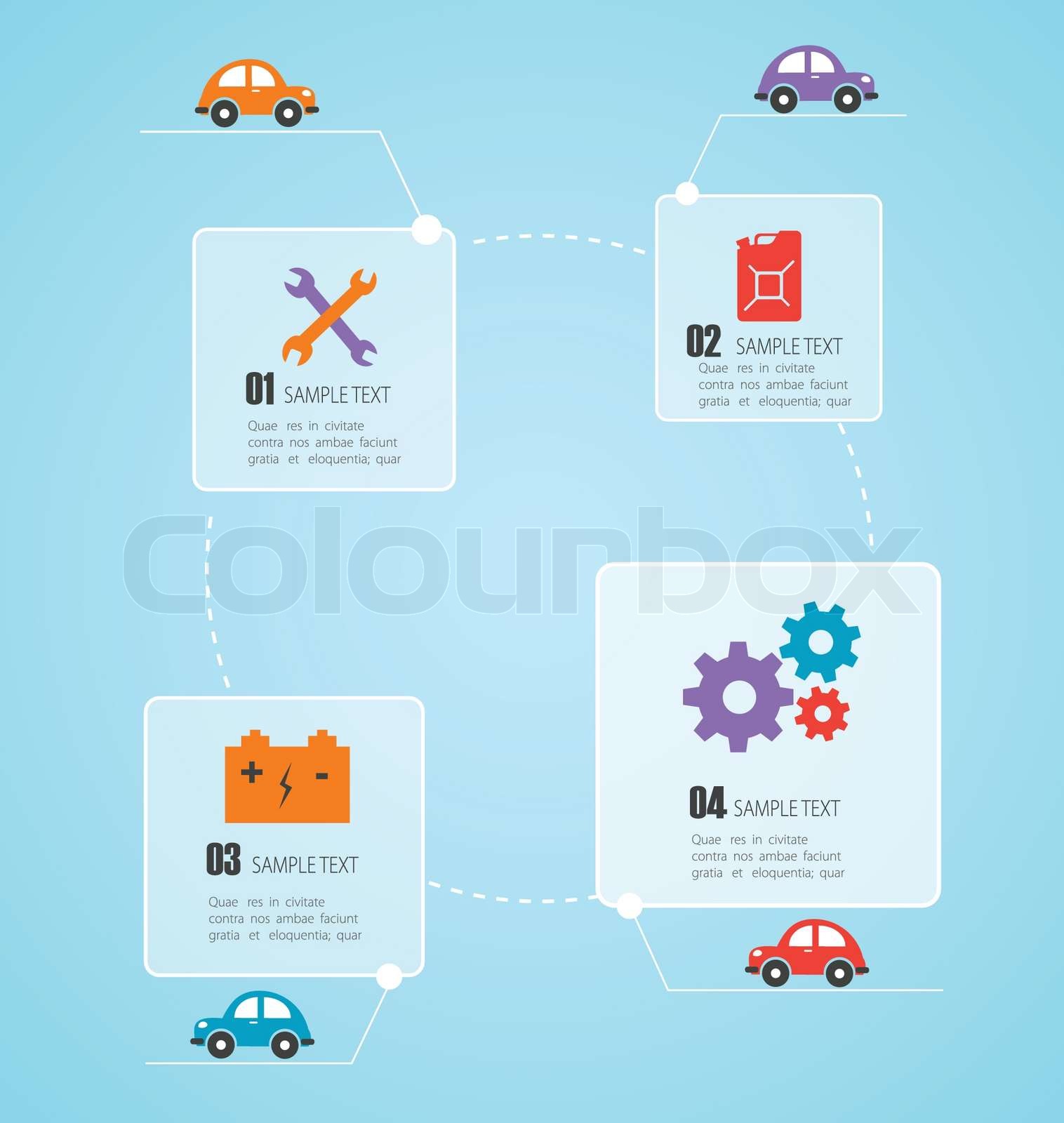 Car infographic Vector | Stock vector | Colourbox