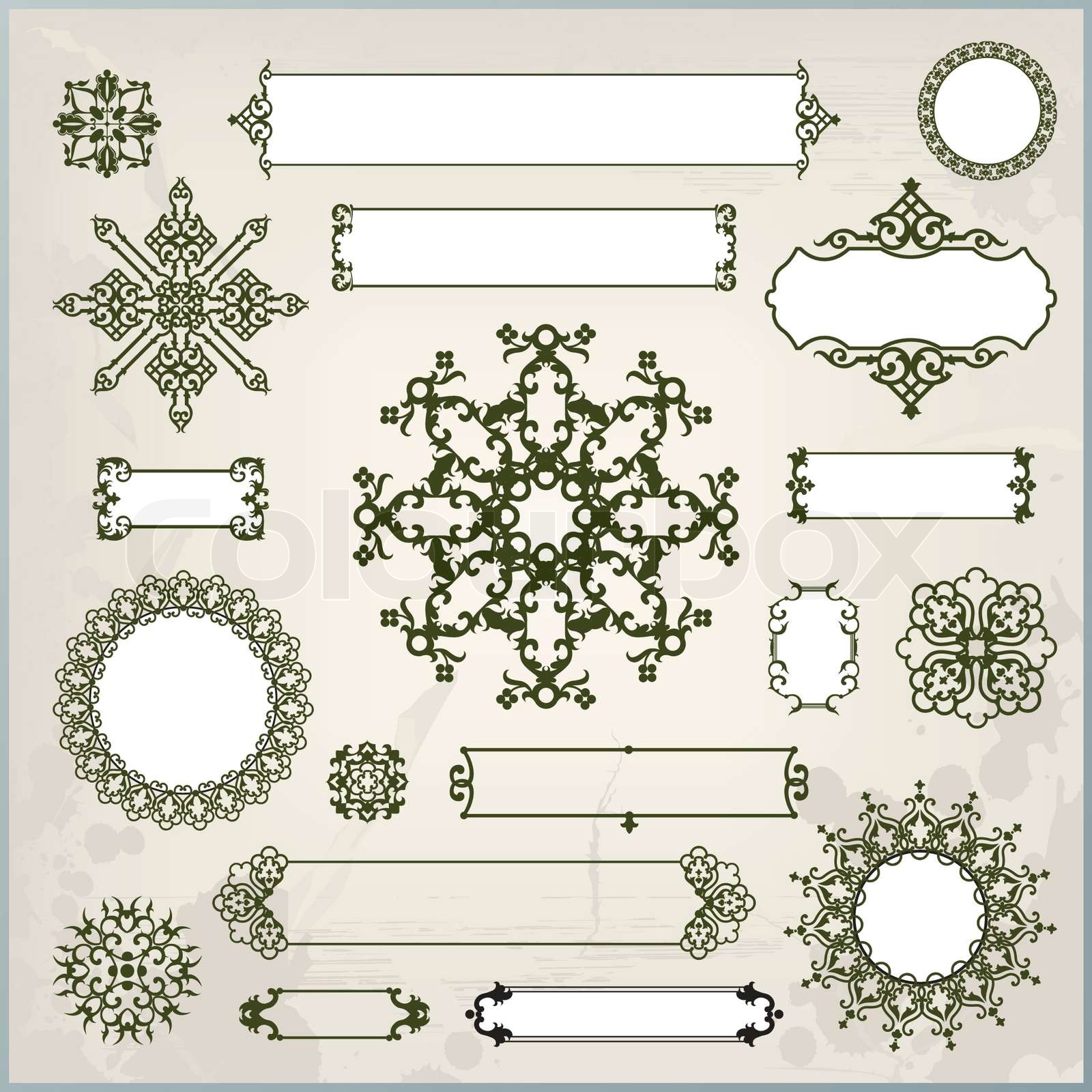 collection of ornaments and page decoration | Stock vector | Colourbox