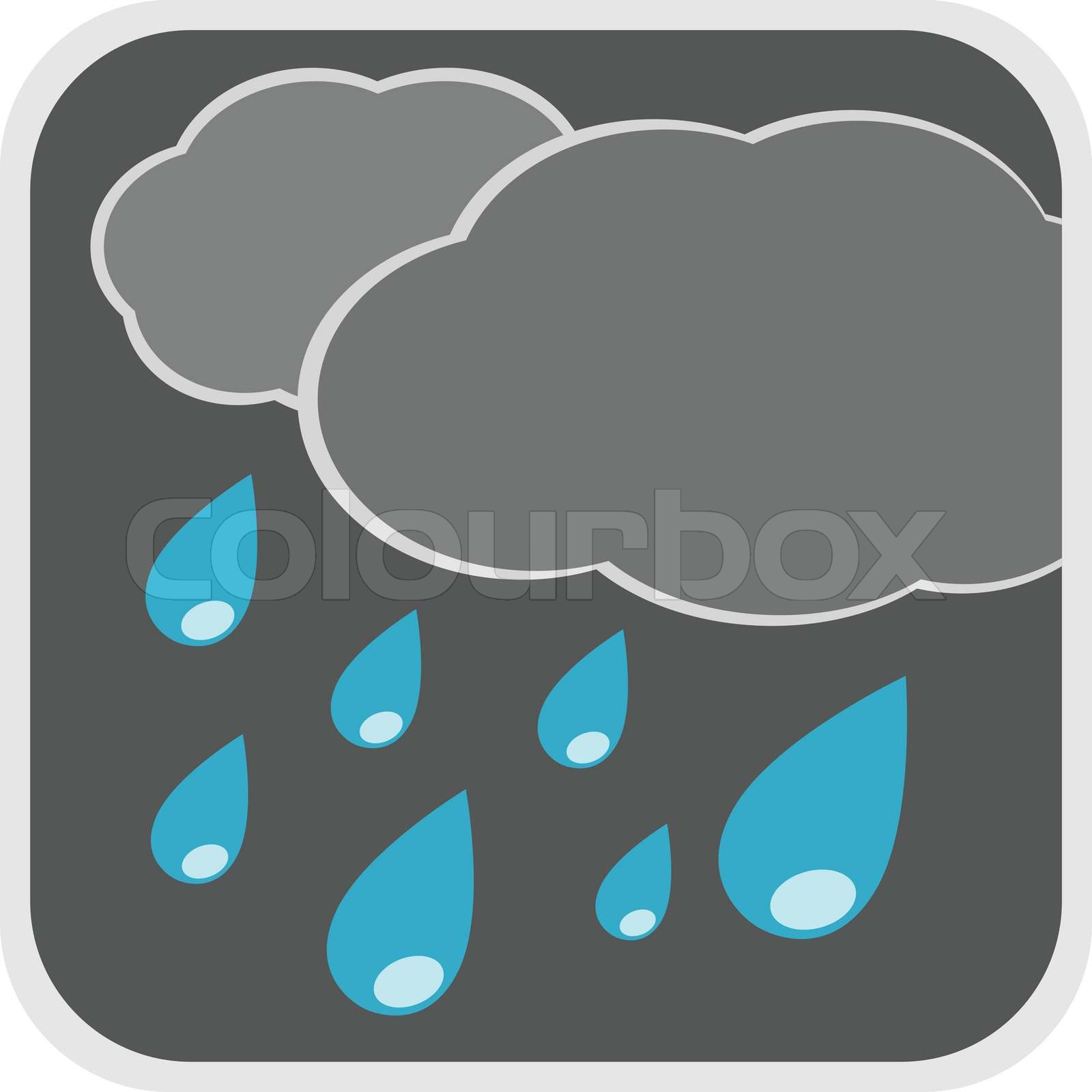 Regen icon Wetter Darstellung | Stock-Vektor | Colourbox