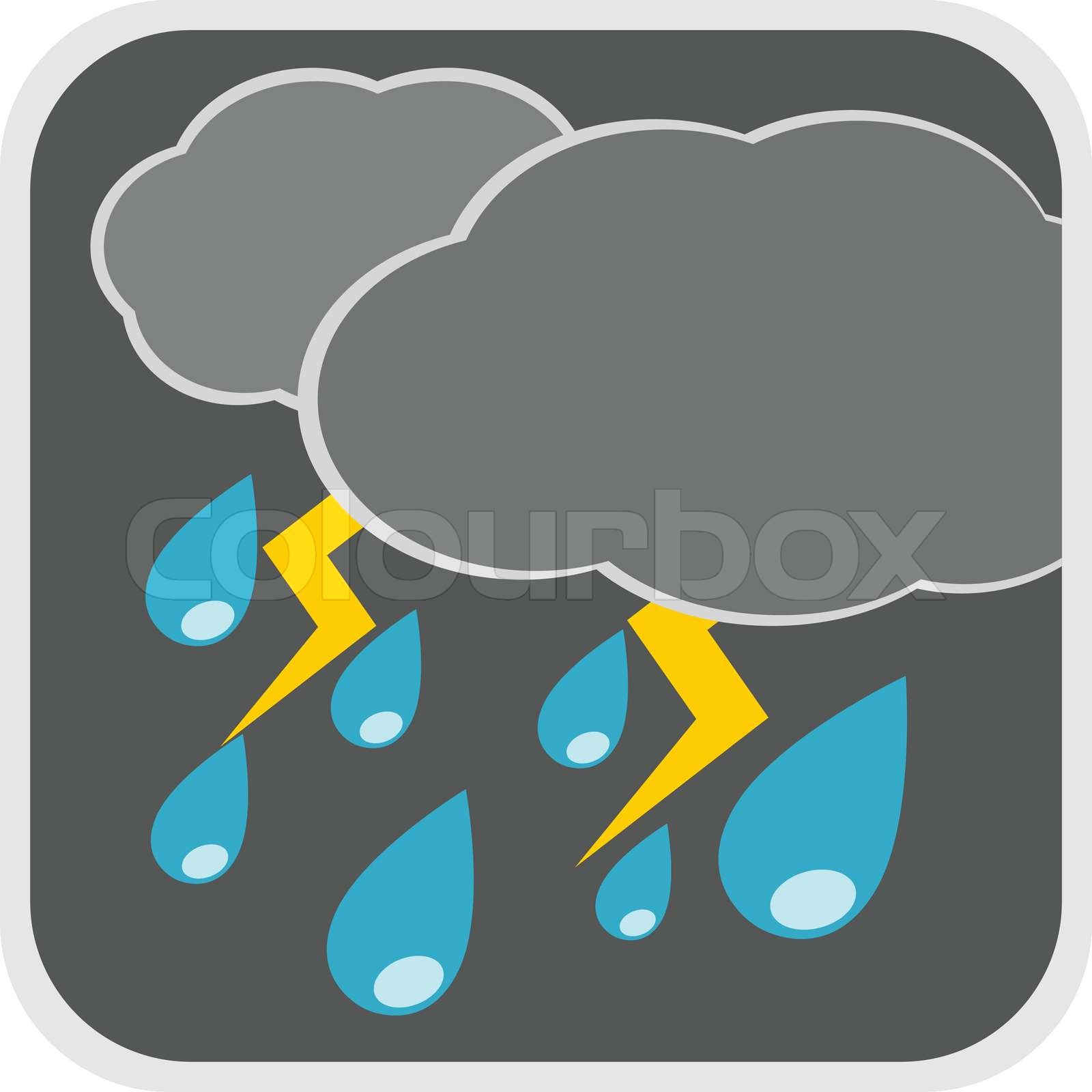 Rain storm weather illustration | Stock vector | Colourbox