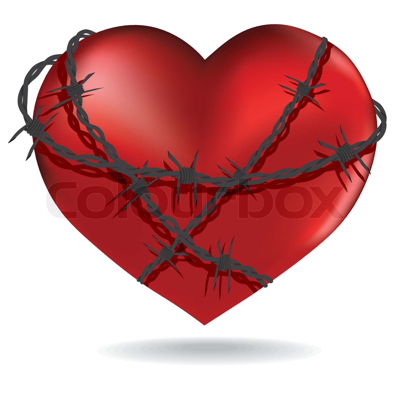Barbed hjerte Vector | Stock vektor | Colourbox