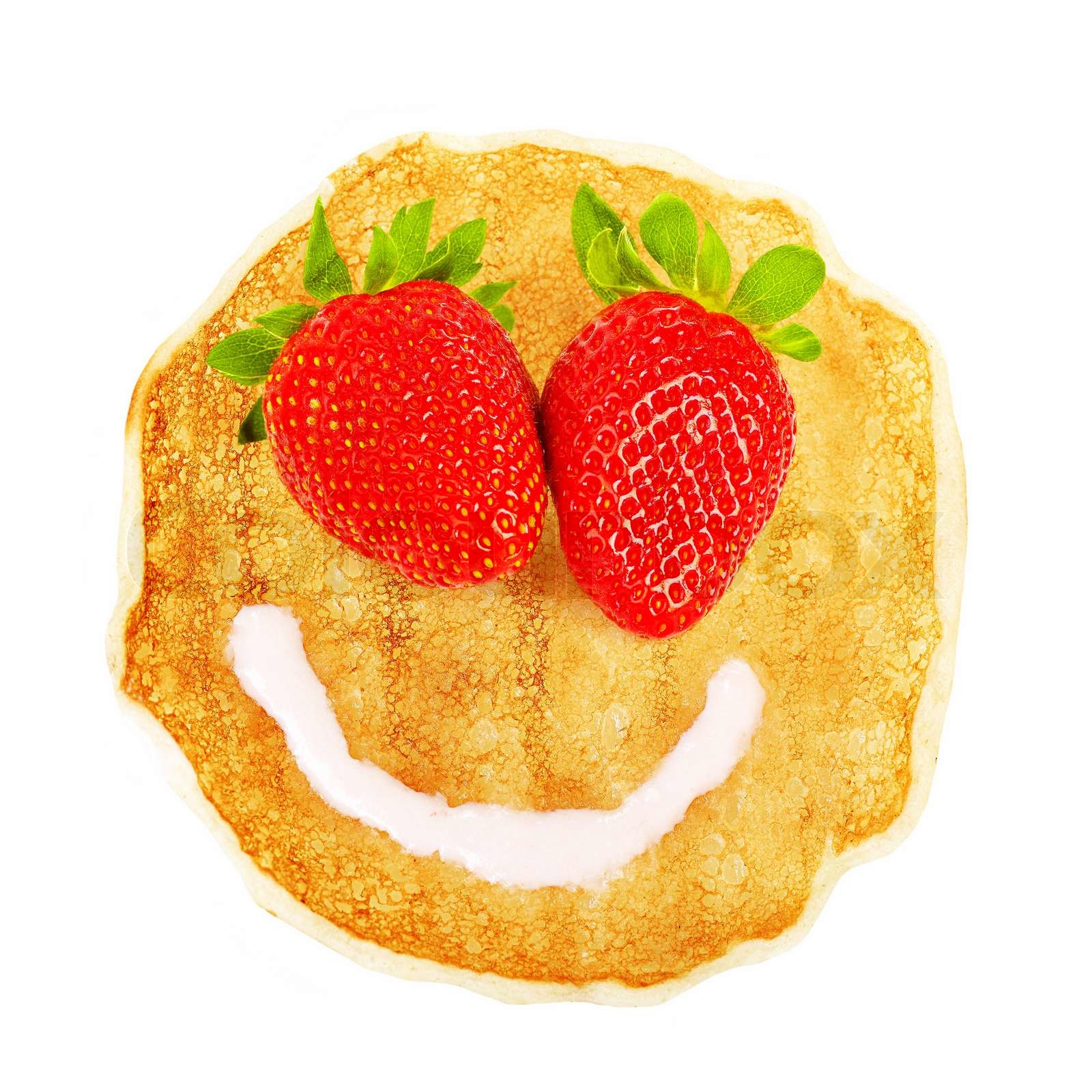 Pancake with smiley face | Stock image | Colourbox