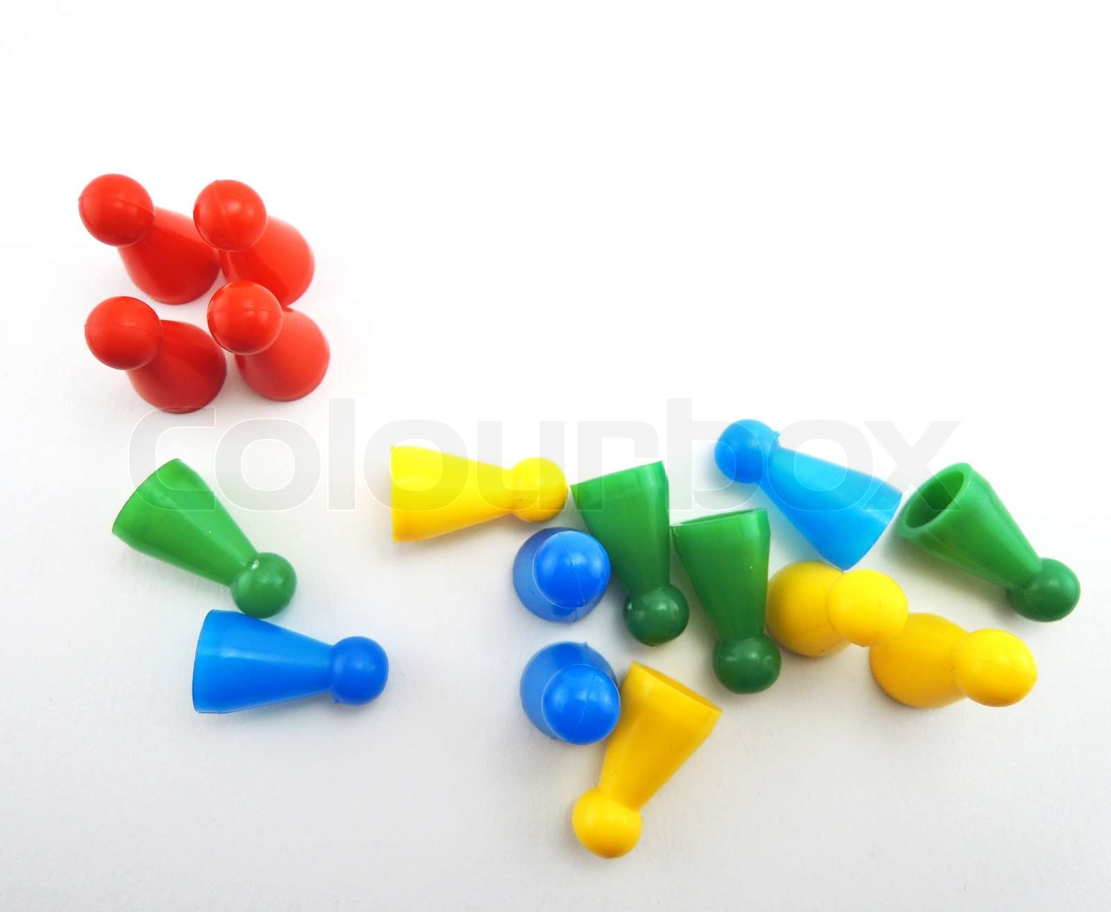 All plastic pawns isolated | Stock image | Colourbox
