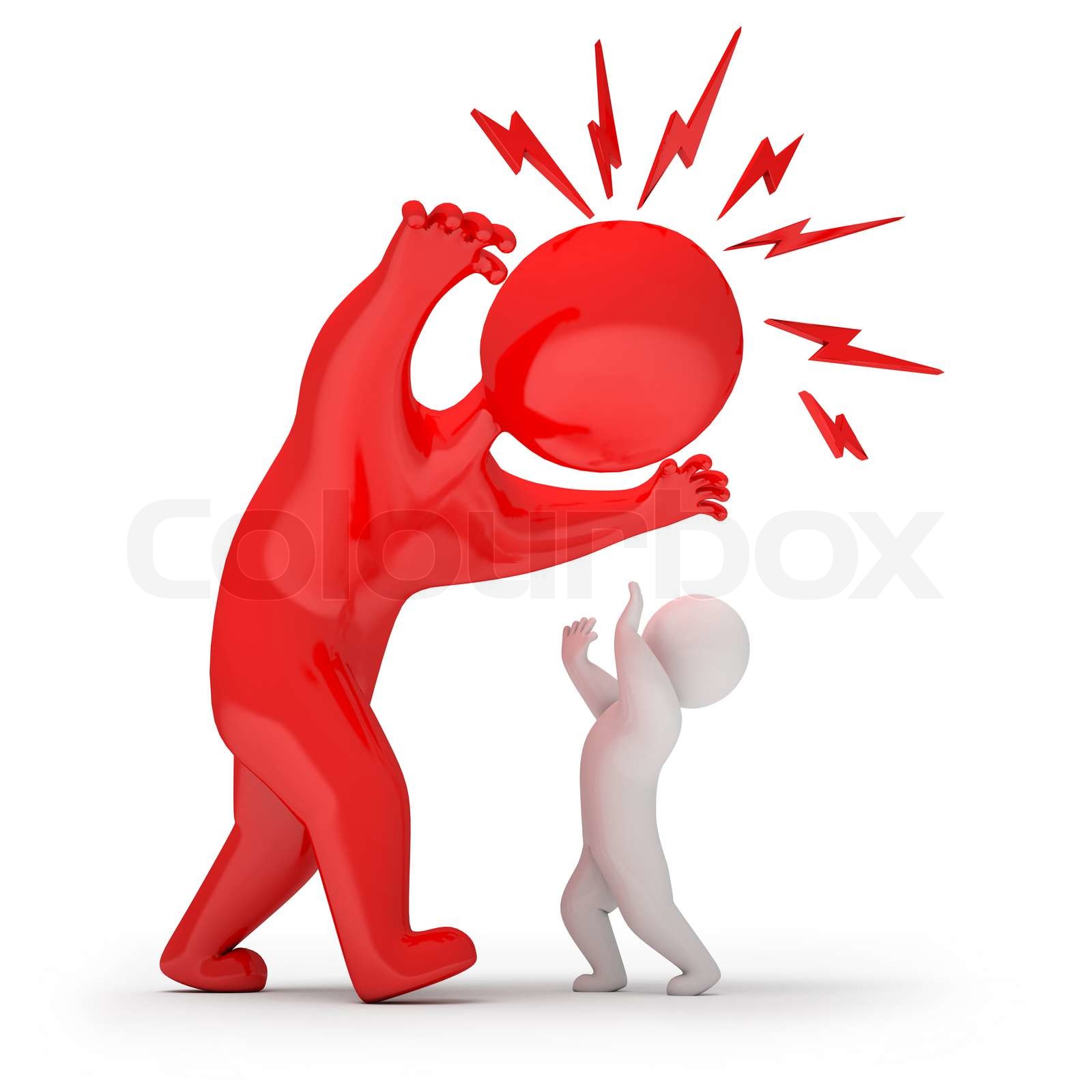 3d render aggression | Stock image | Colourbox