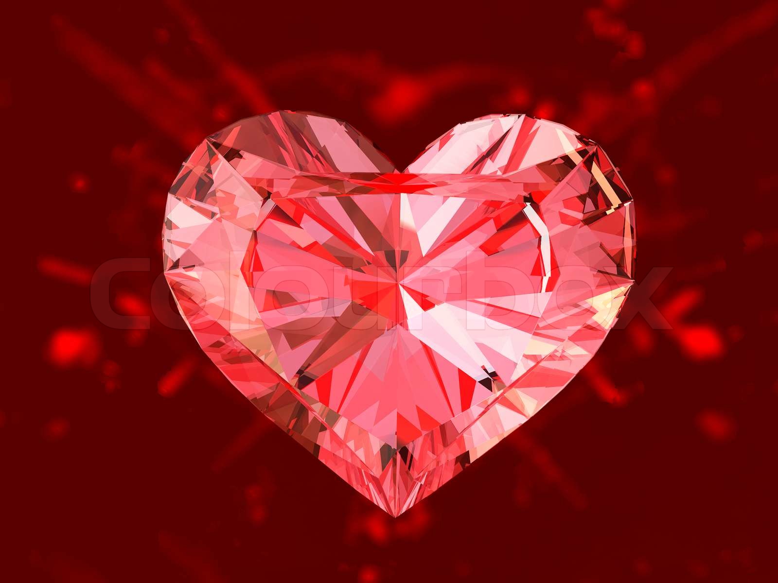 The red ruby heart | Stock image | Colourbox