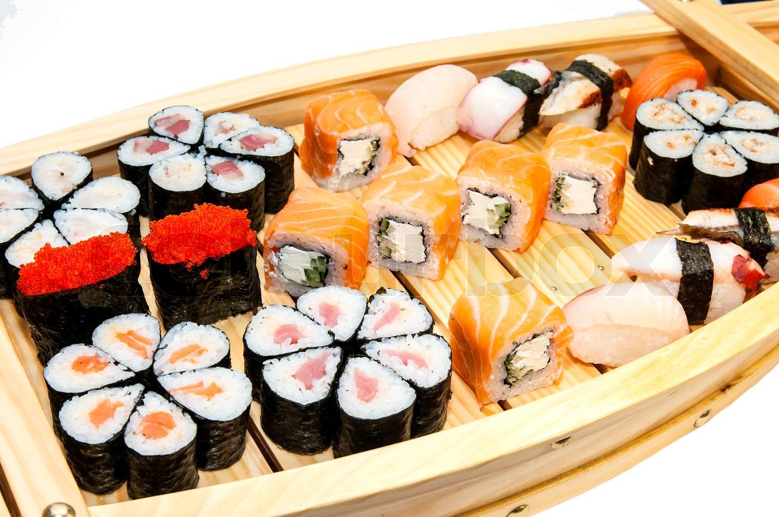 delicious seafood sushi at a Japanese restaurant | Stock image | Colourbox