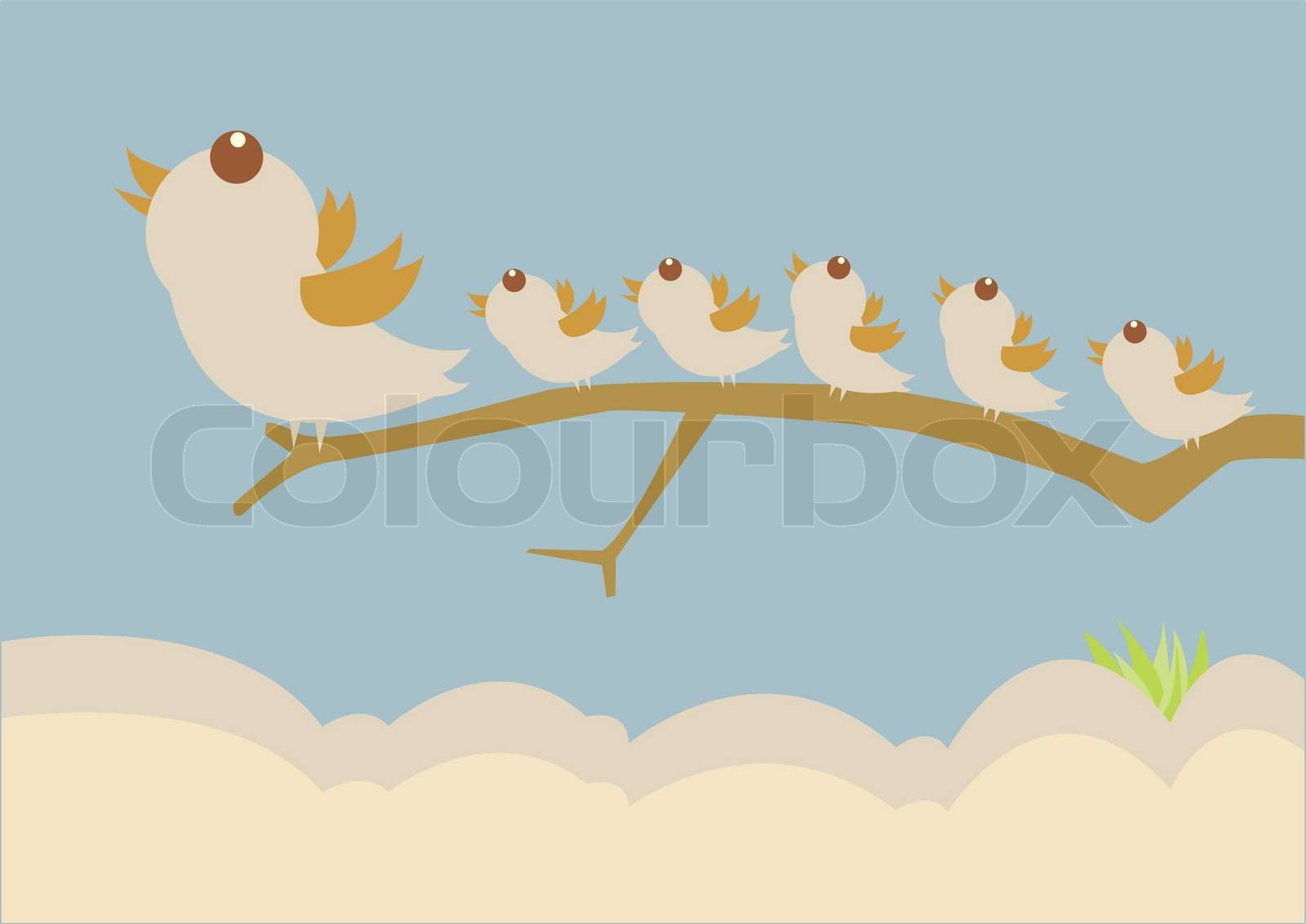 bird leadership concept | Stock vector | Colourbox