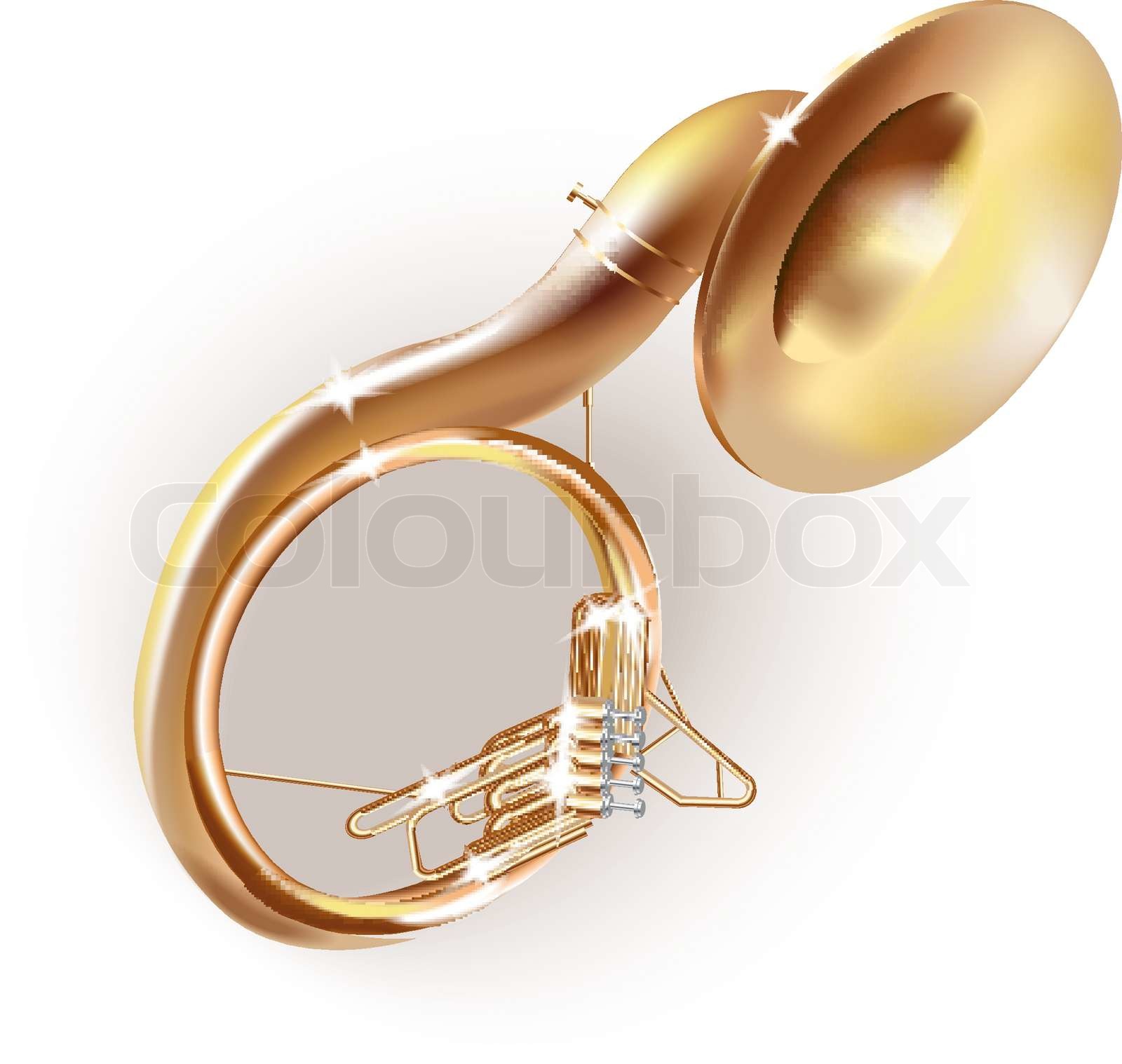 Musical series - Classical sousaphone, isolated on white background ...