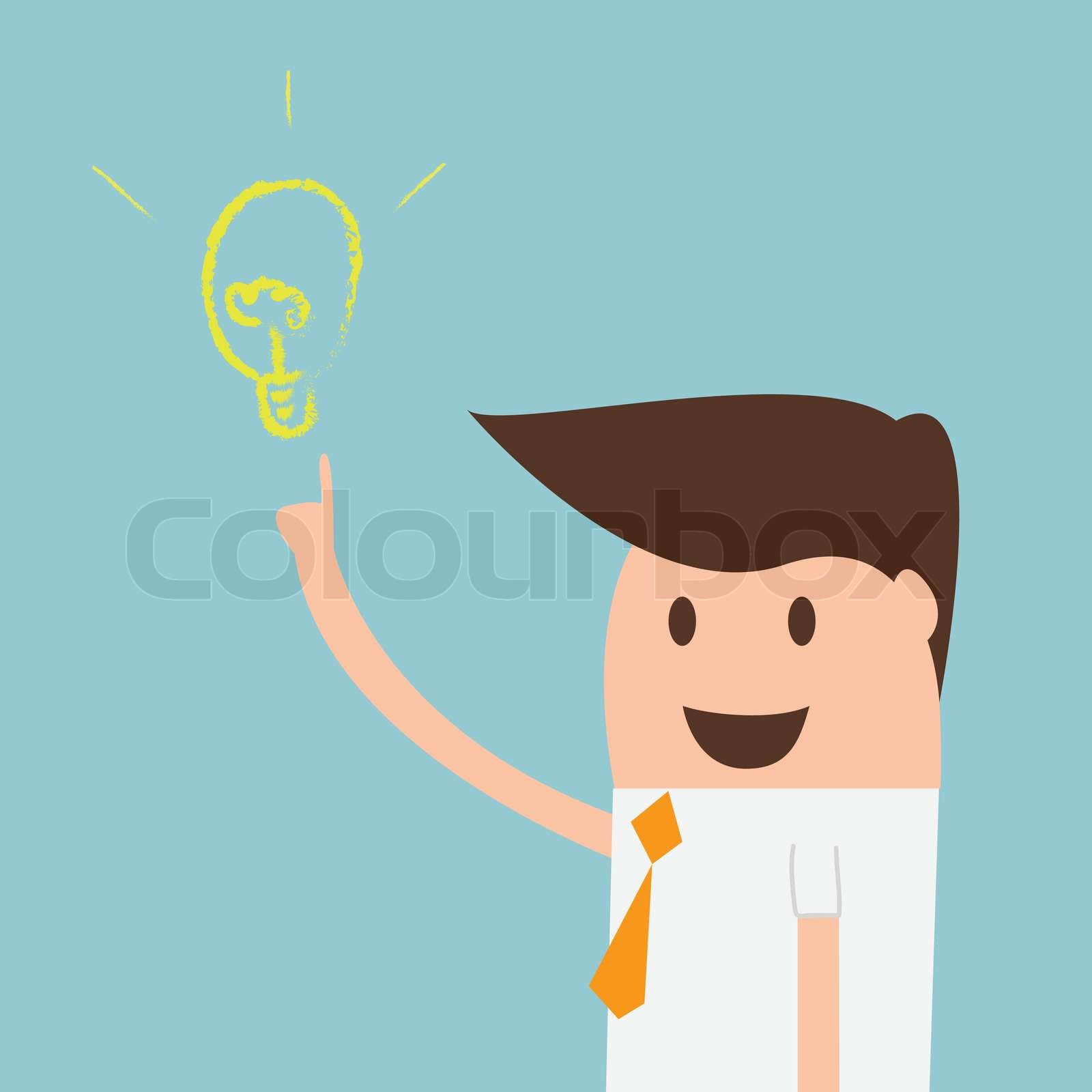 Businessman get the idea | Stock vector | Colourbox