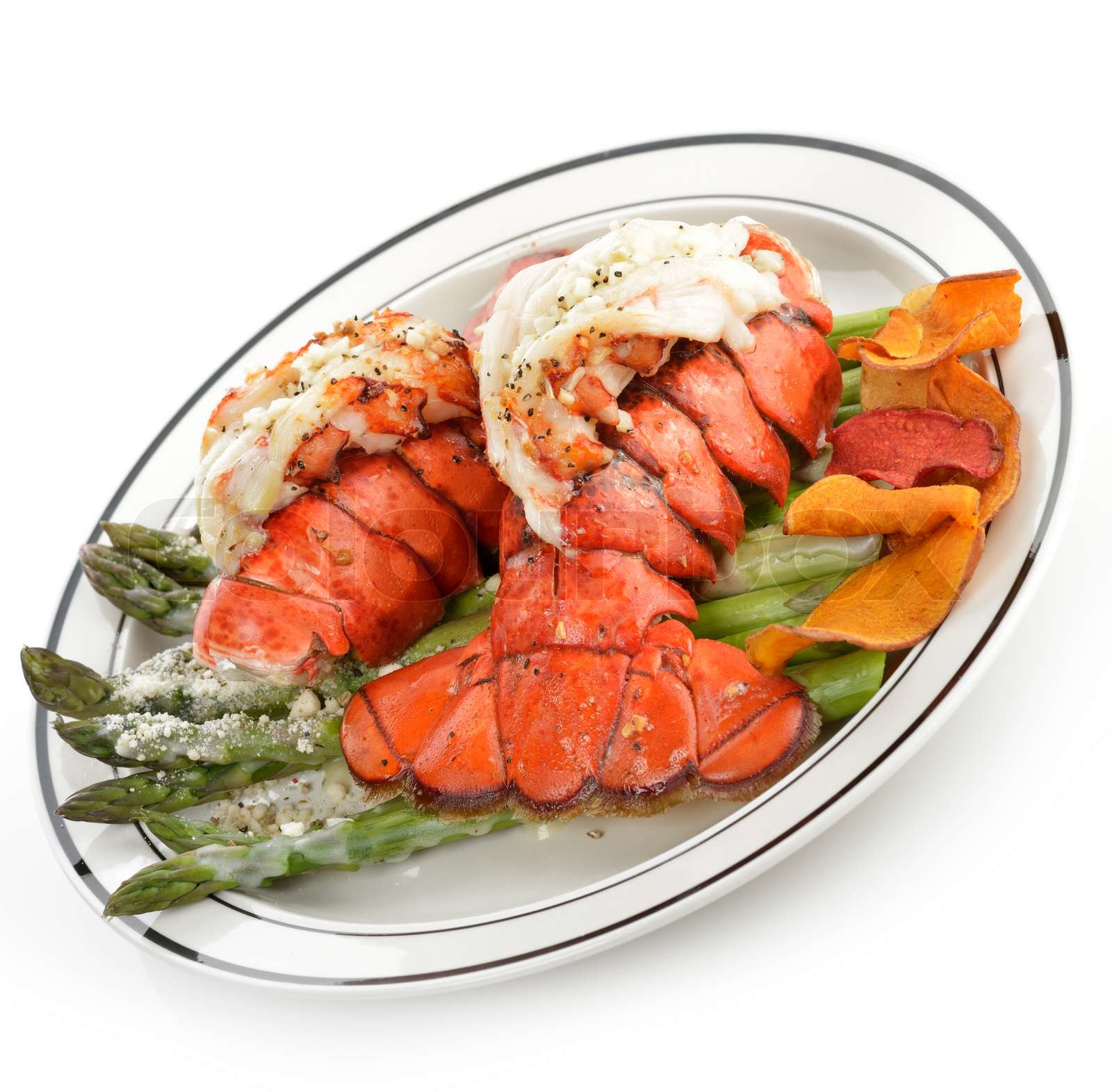 Grillet hummer hale Plate | Stock foto | Colourbox