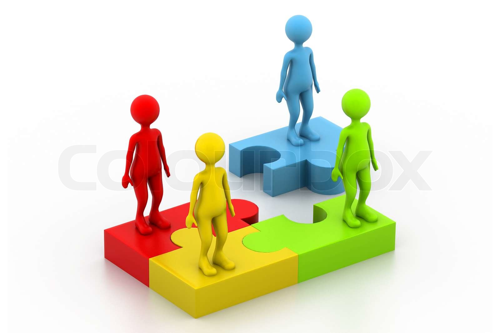 People in puzzle | Stock image | Colourbox