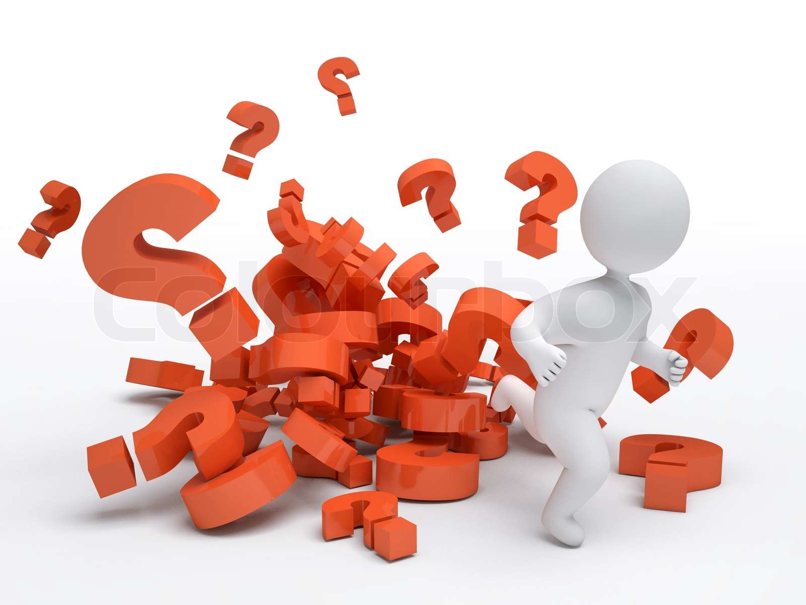 Question 3d render | Stock image | Colourbox