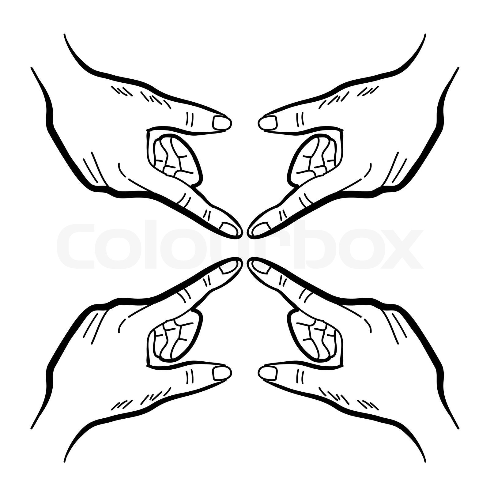 hand drawing hand direction | Stock vector | Colourbox