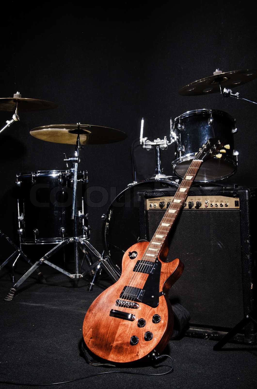 Set of musical instruments during concert | Stock image | Colourbox
