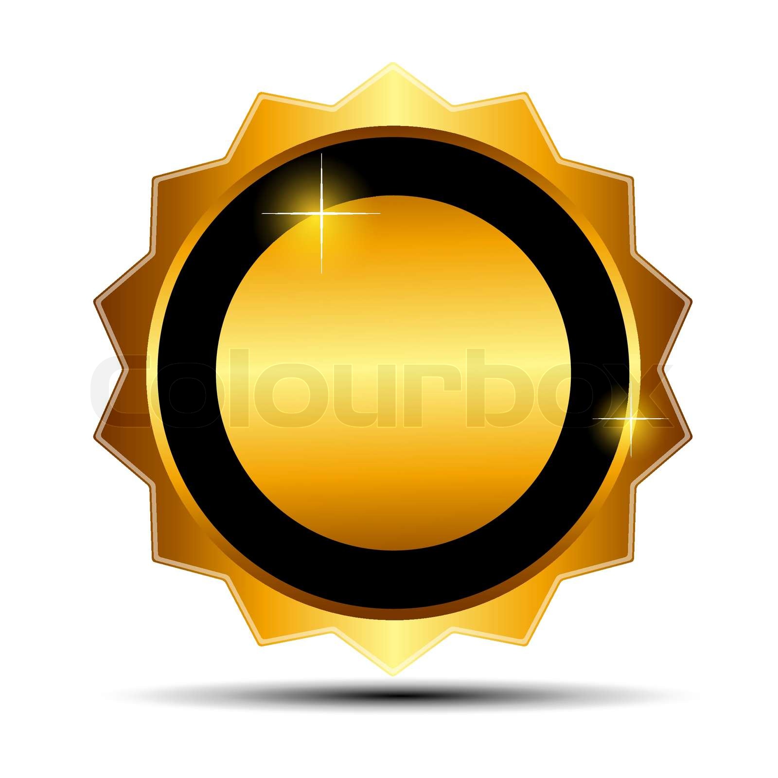 Vector guld tegn , label skabelon | Stock vektor | Colourbox