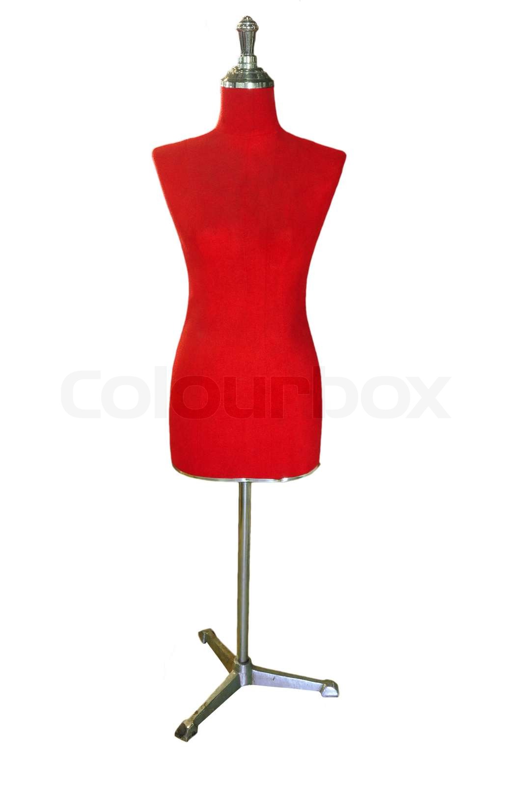 female red mannequin isolated on white | Stock image | Colourbox