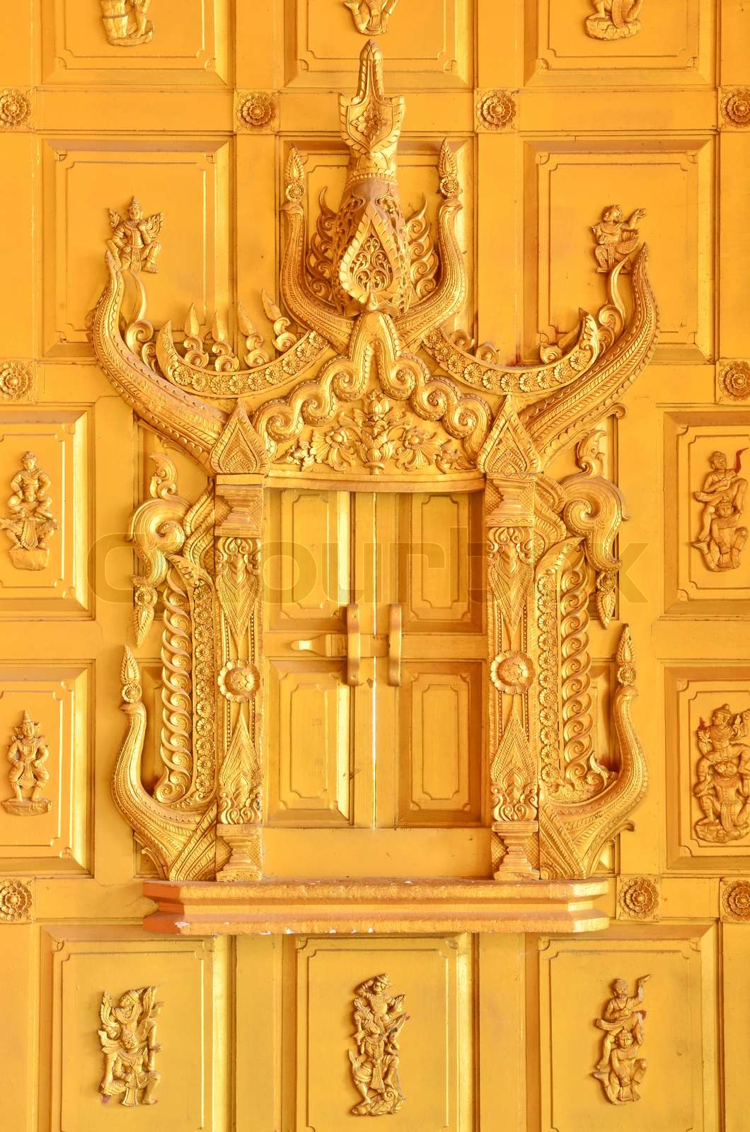 Ancient golden window | Stock image | Colourbox