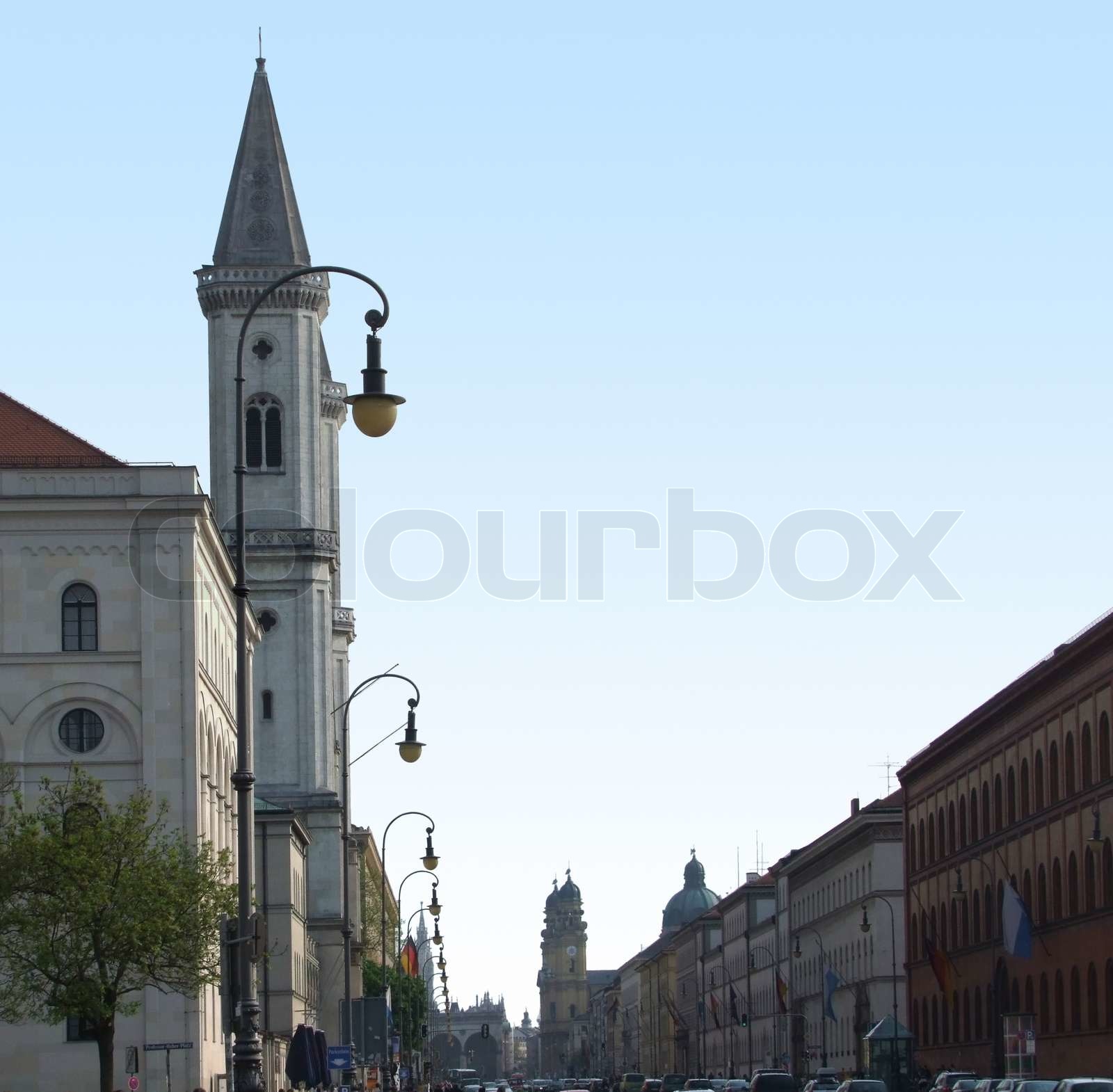 detail of the Ludwigstrasse in Munich | Stock image | Colourbox