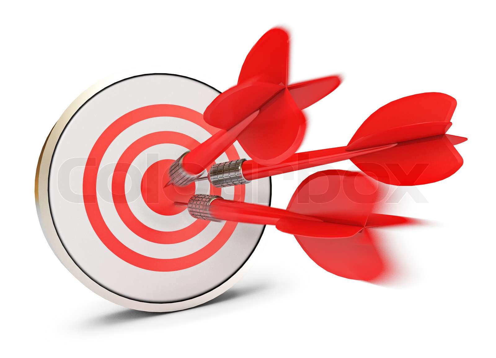 Der Pfeil trifft das Ziel | Stock Bild | Colourbox