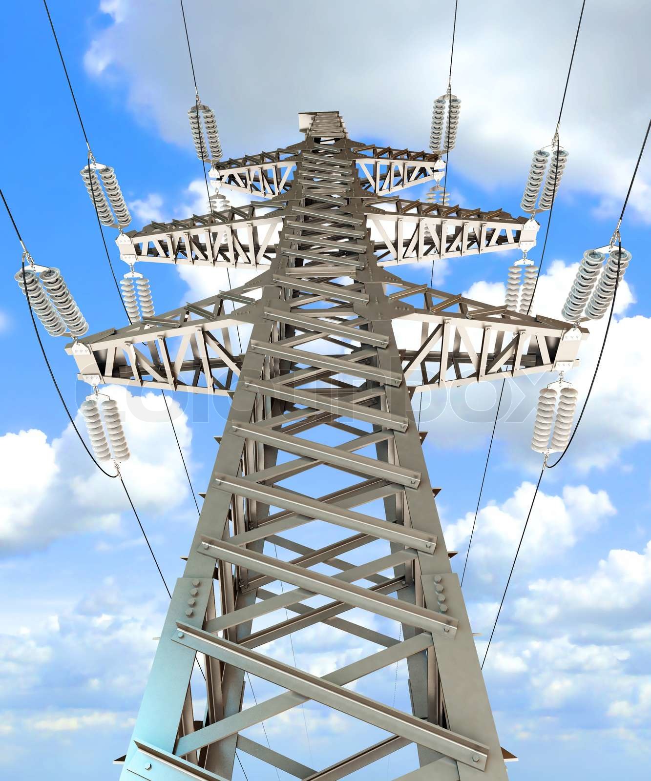 High-voltage tower | Stock image | Colourbox