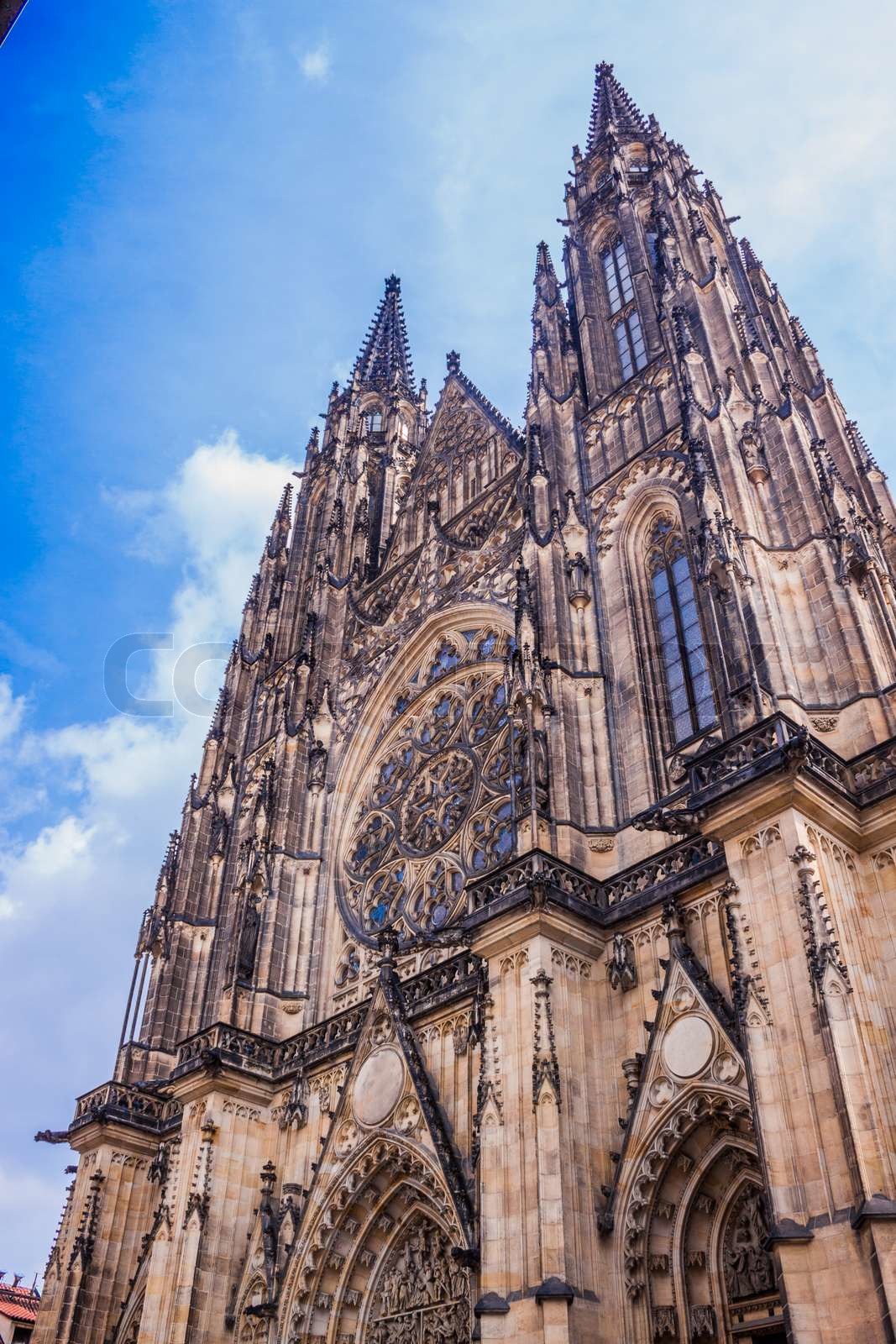 Die Westfassade der St. -Veits-Dom in Prag, Tschechische Republik ...