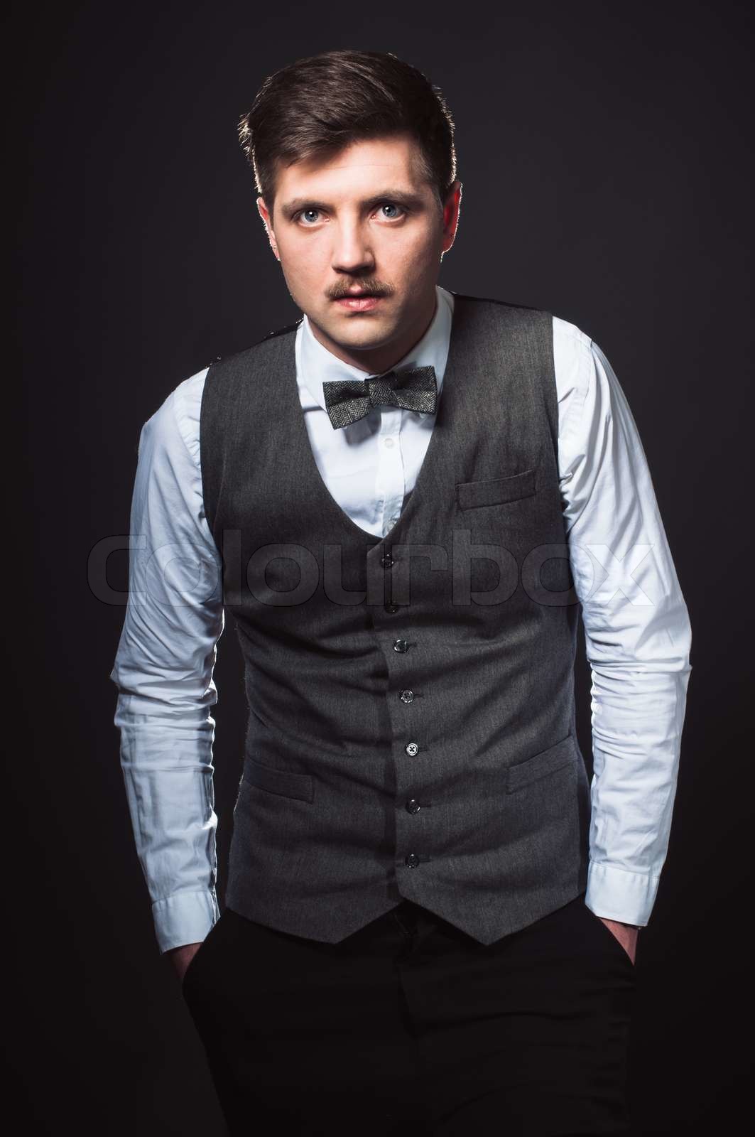 Man in bow tie | Stock image | Colourbox