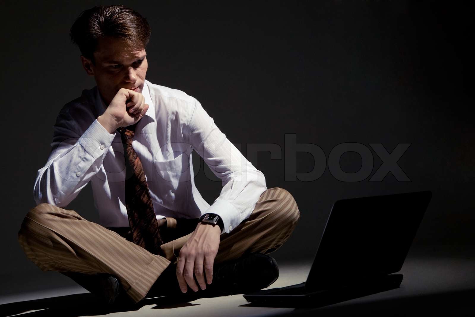 Working without light | Stock image | Colourbox