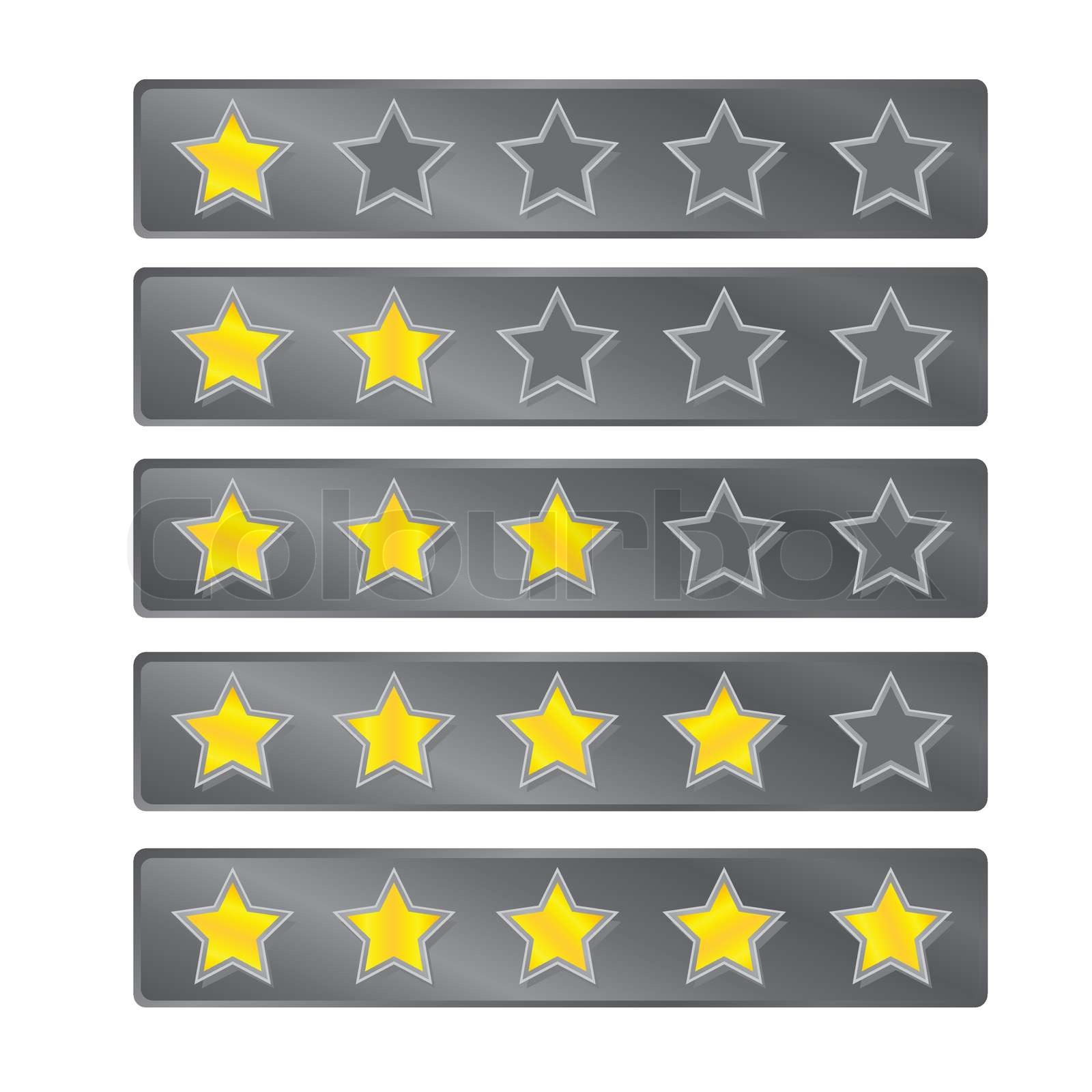 Star rating chart vector illustration | Stock vector | Colourbox