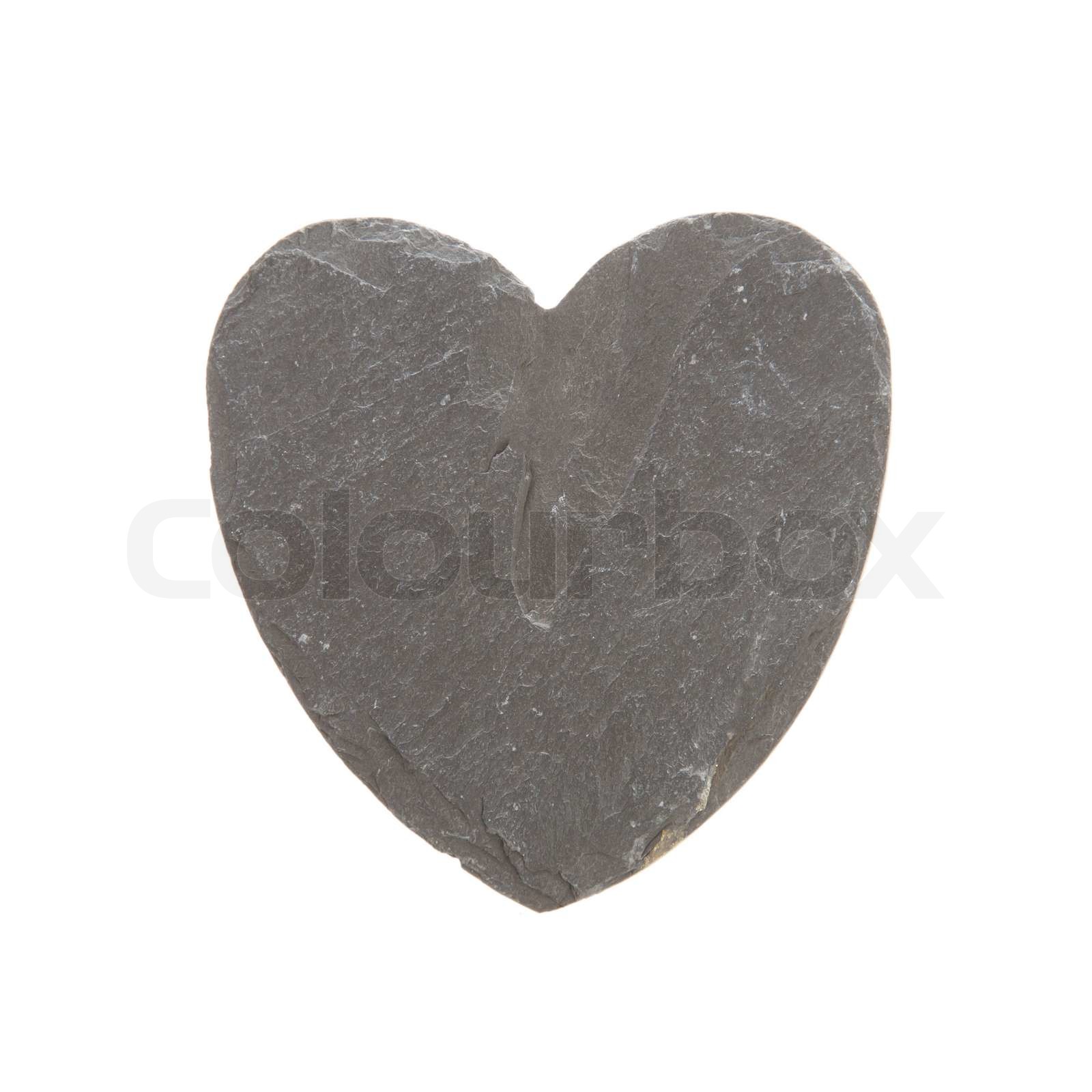 Heart shaped piece of slate | Stock image | Colourbox