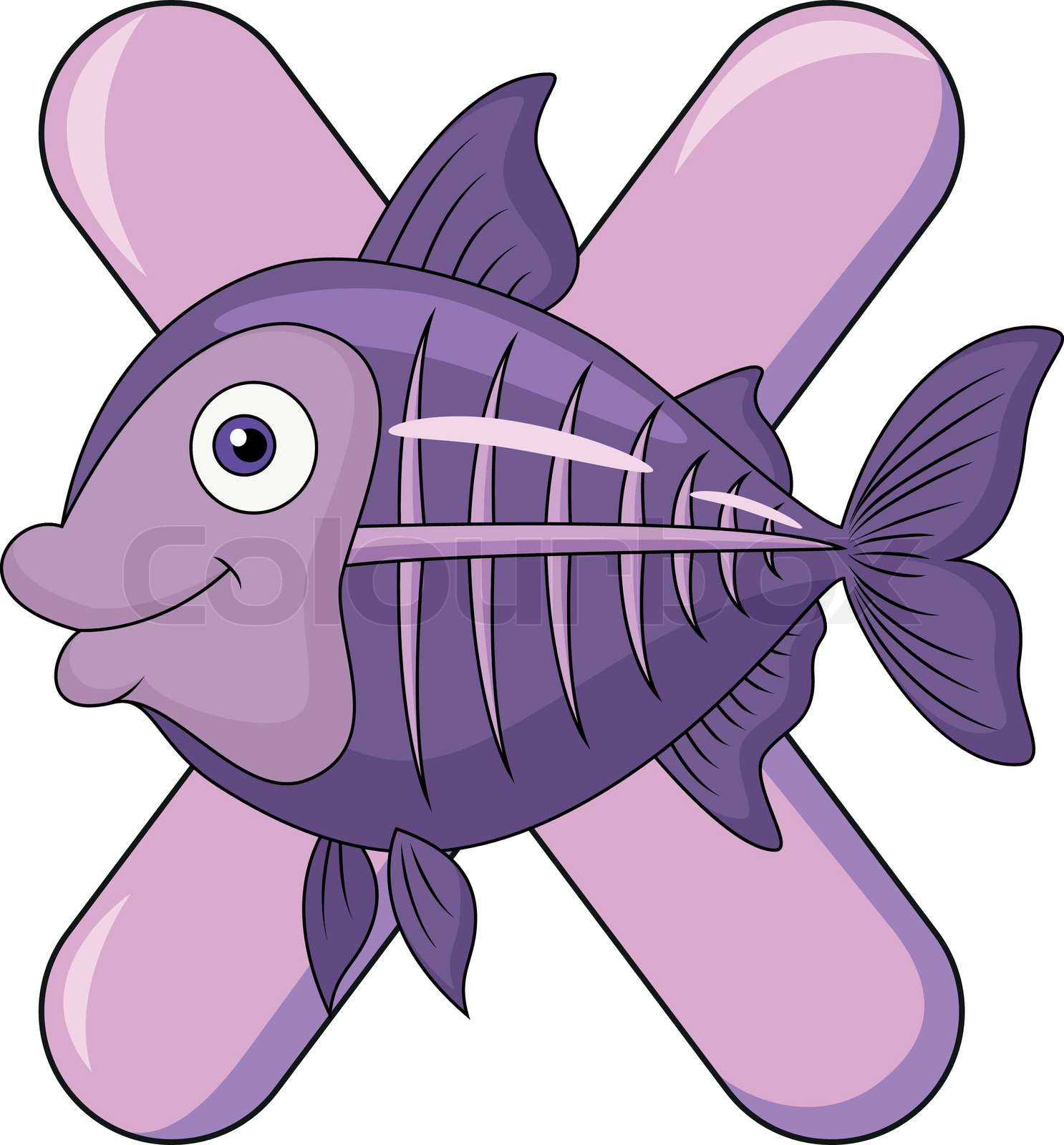 Alphabet X with X ray fish | Stock vector | Colourbox