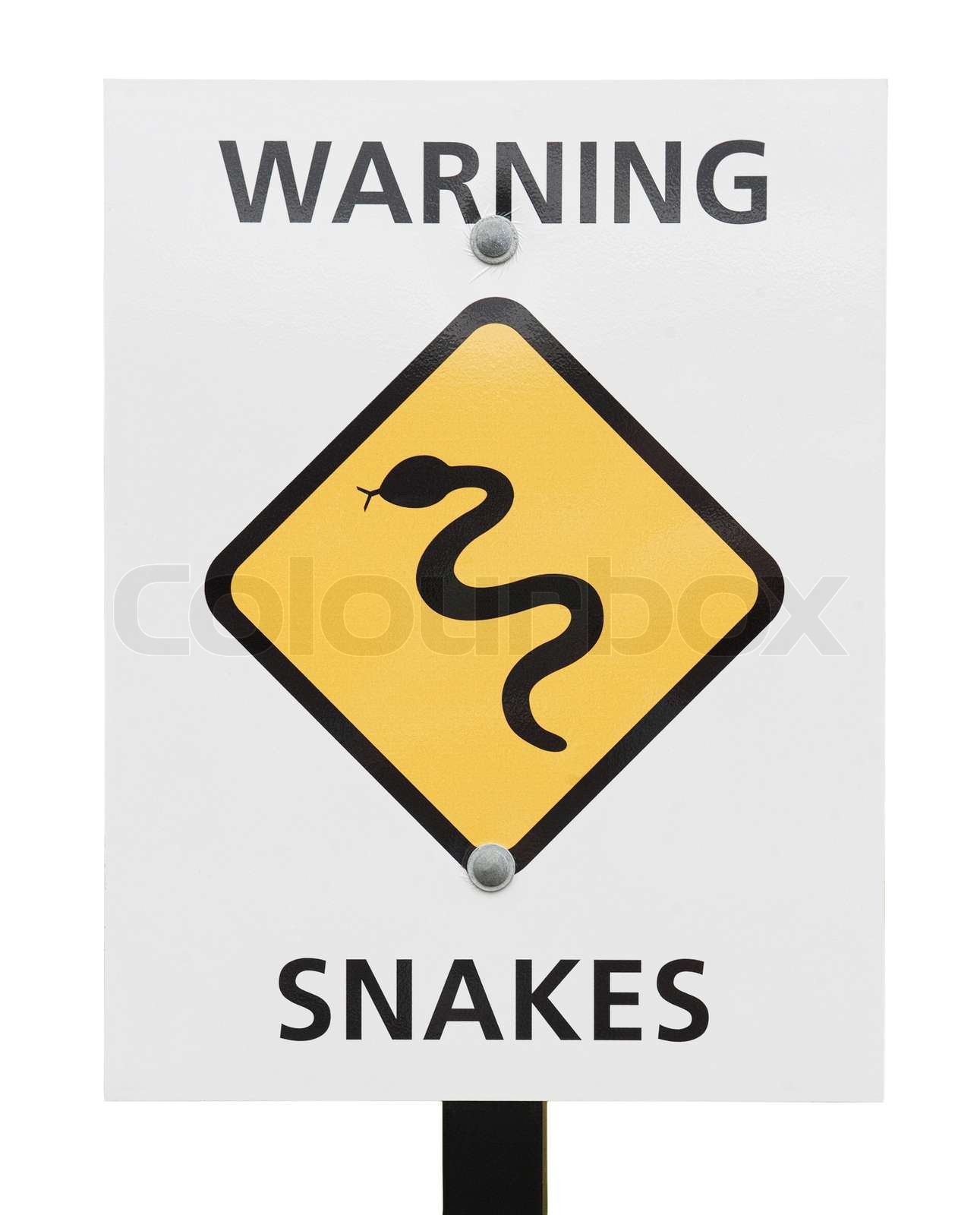 snakes warning sign | Stock image | Colourbox