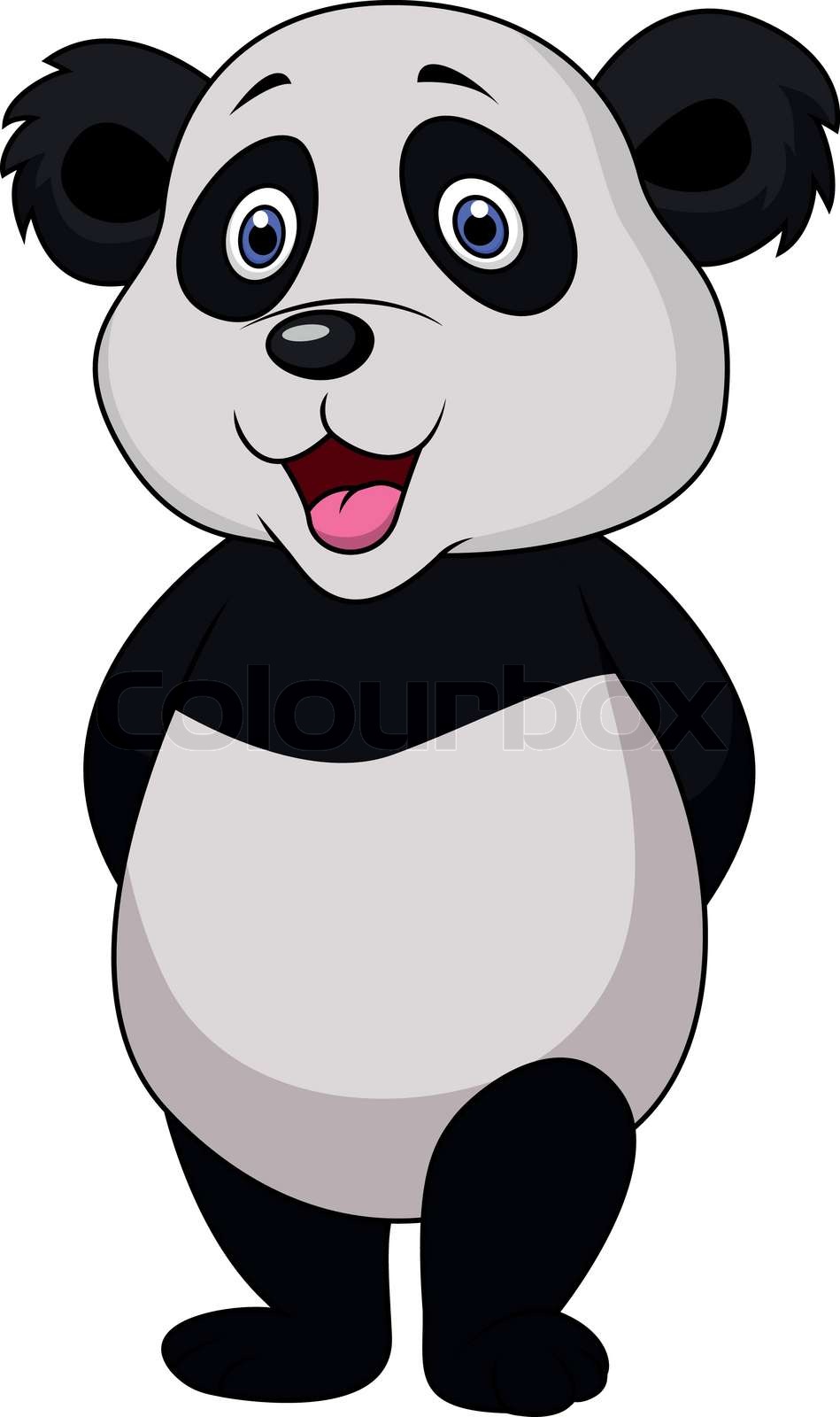 Cute panda cartoon | Stock vector | Colourbox