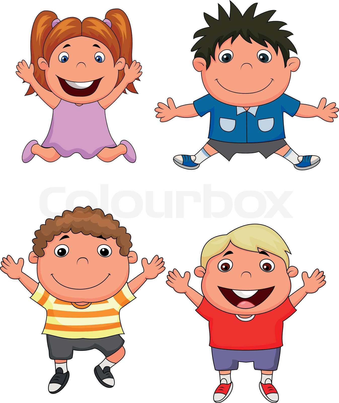 Happy Kids Face Clipart