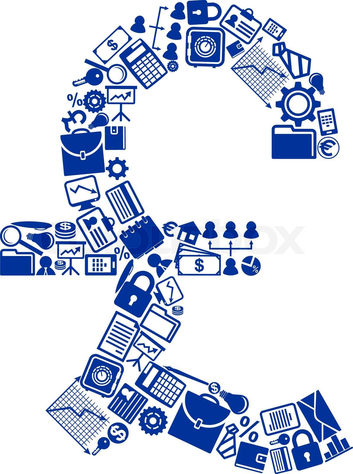 Symbol af britisk valuta | Stock vektor | Colourbox