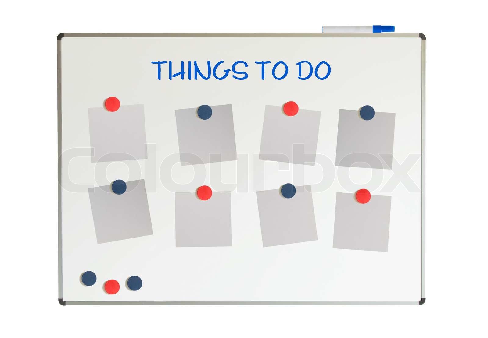 Things to do on a whiteboard | Stock image | Colourbox