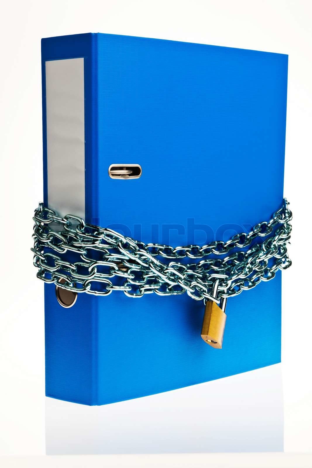 closed file folder with chain | Stock image | Colourbox
