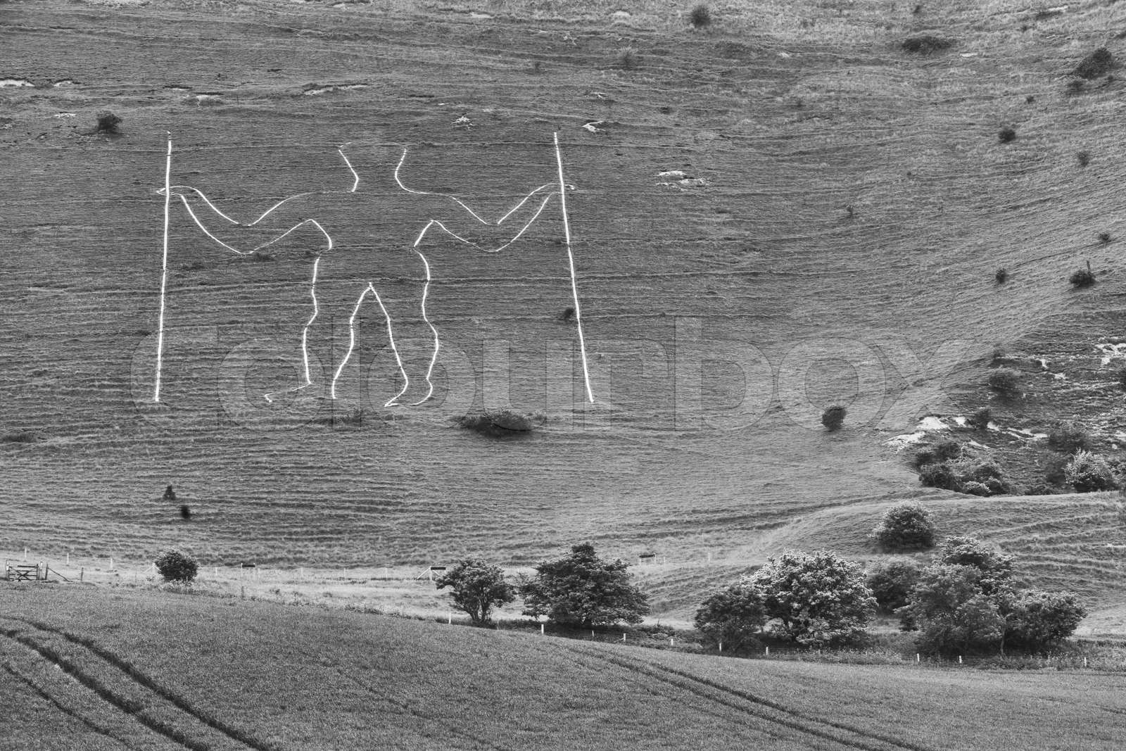 Hill figure in England | Stock image | Colourbox