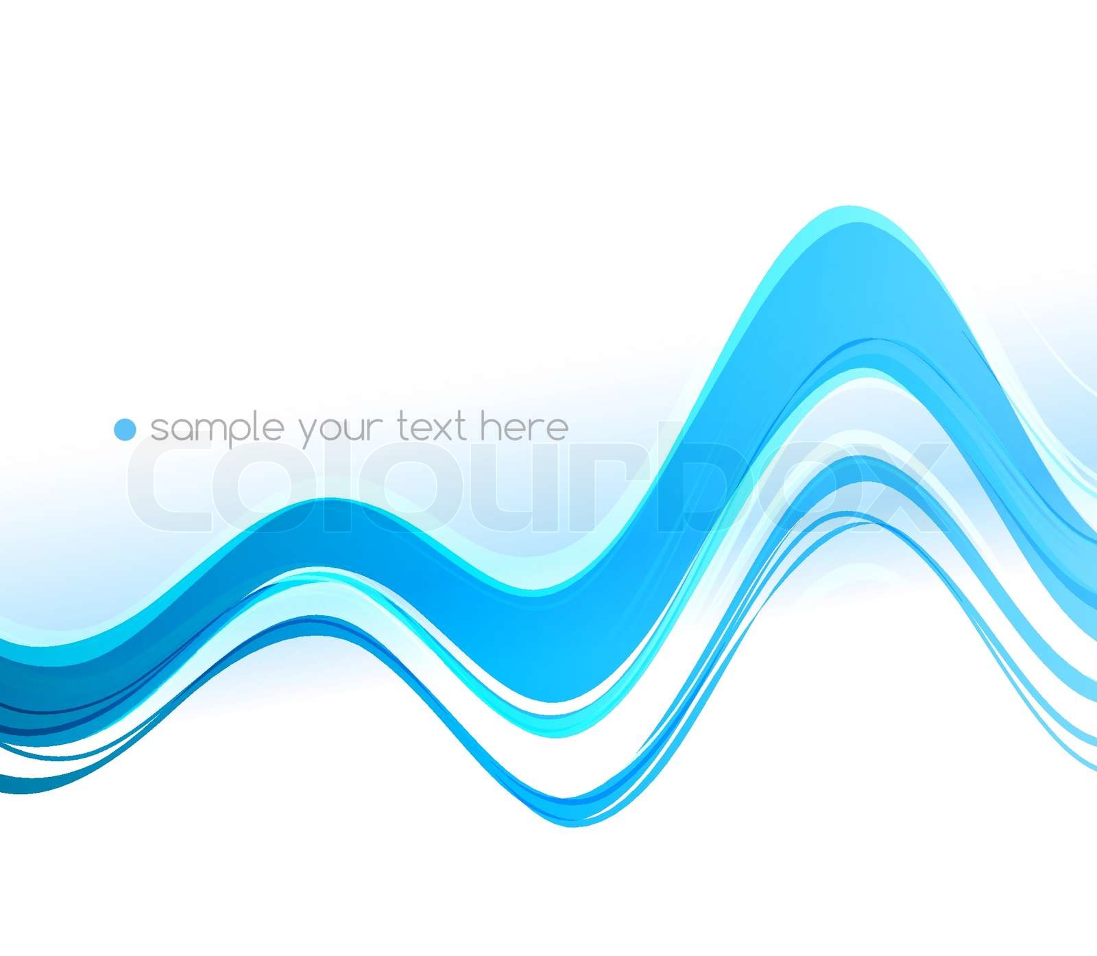 Abstract Blue Wave Background Stock Vector Colourbox