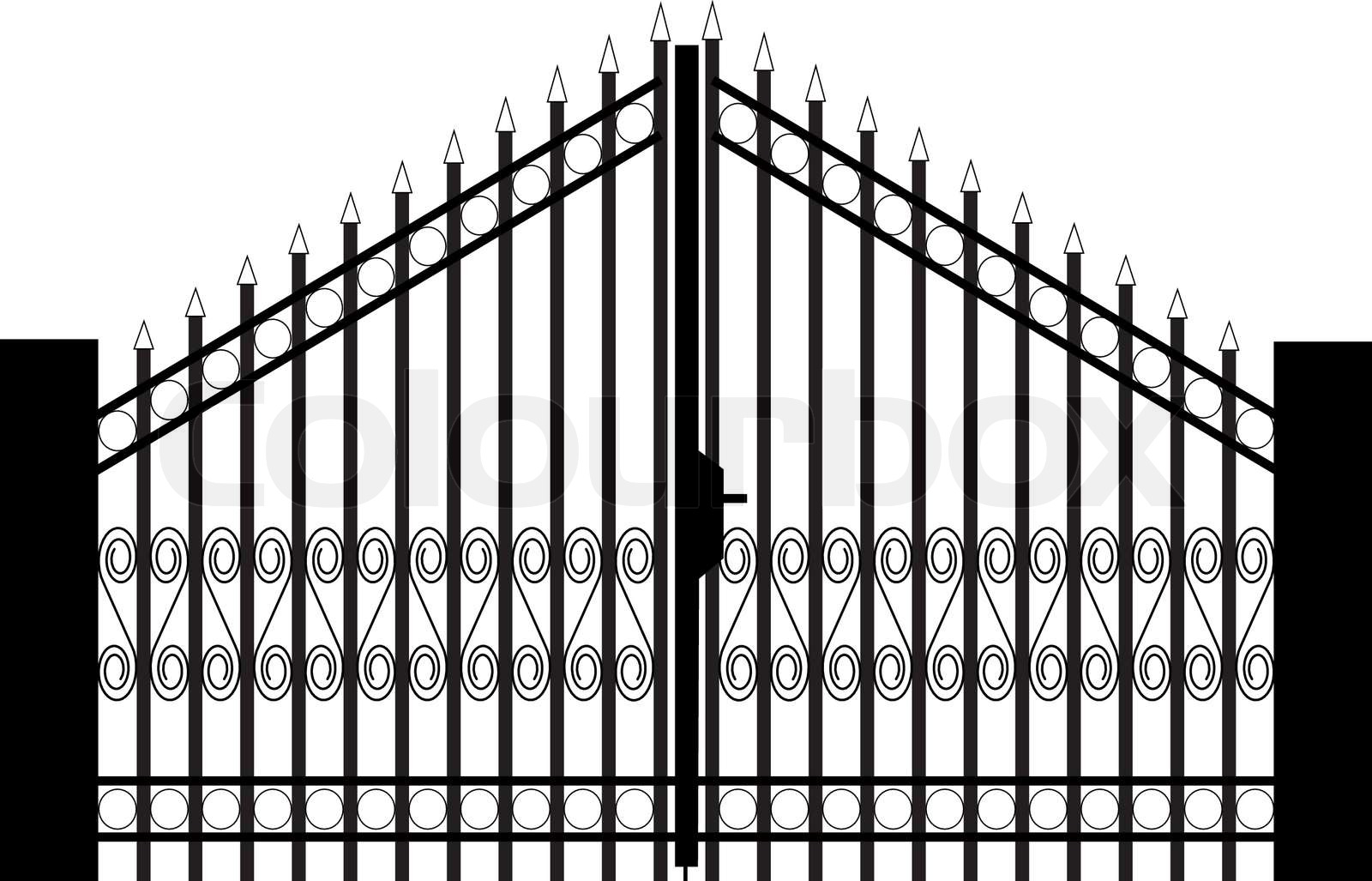 gate silhouette vector | Stock vector | Colourbox