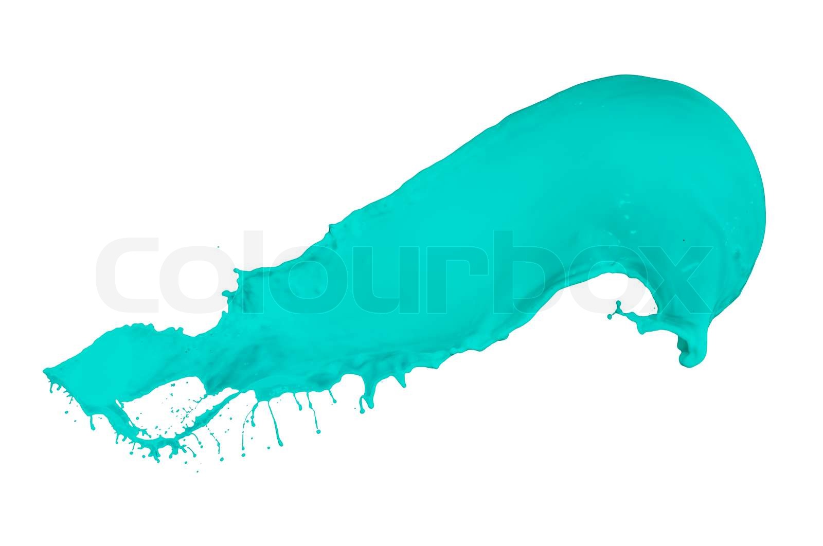 turquoise paint splash | Stock image | Colourbox