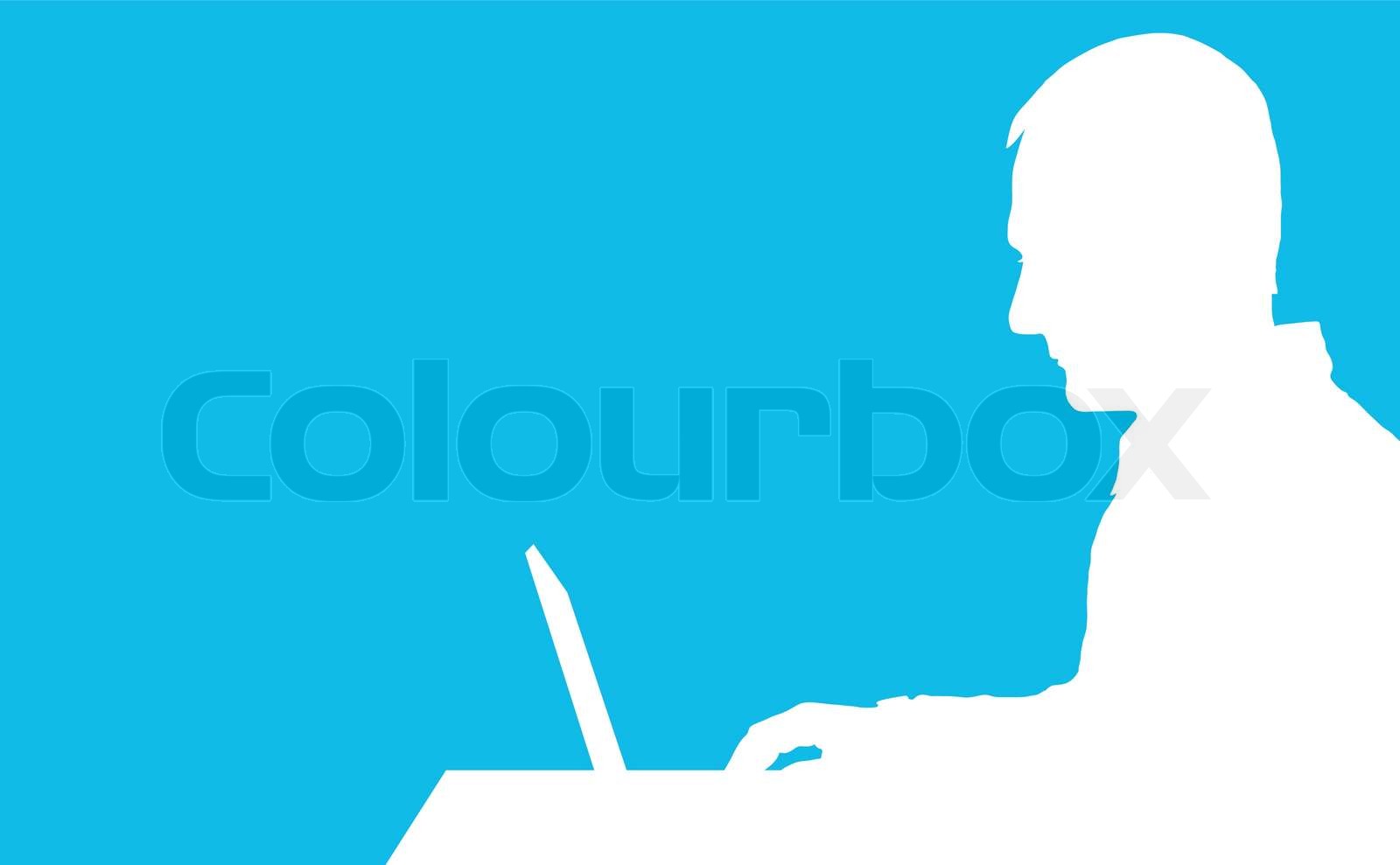 computer Man | Stock vektor | Colourbox