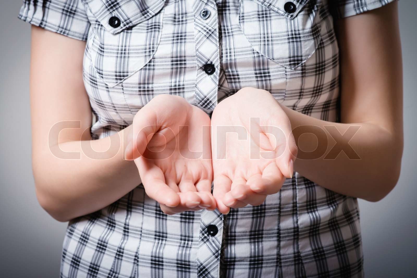 outstretched palm | Stock image | Colourbox