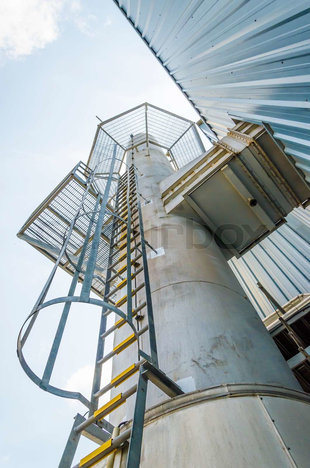 boiler stack with ladder to accessable | Stock image | Colourbox