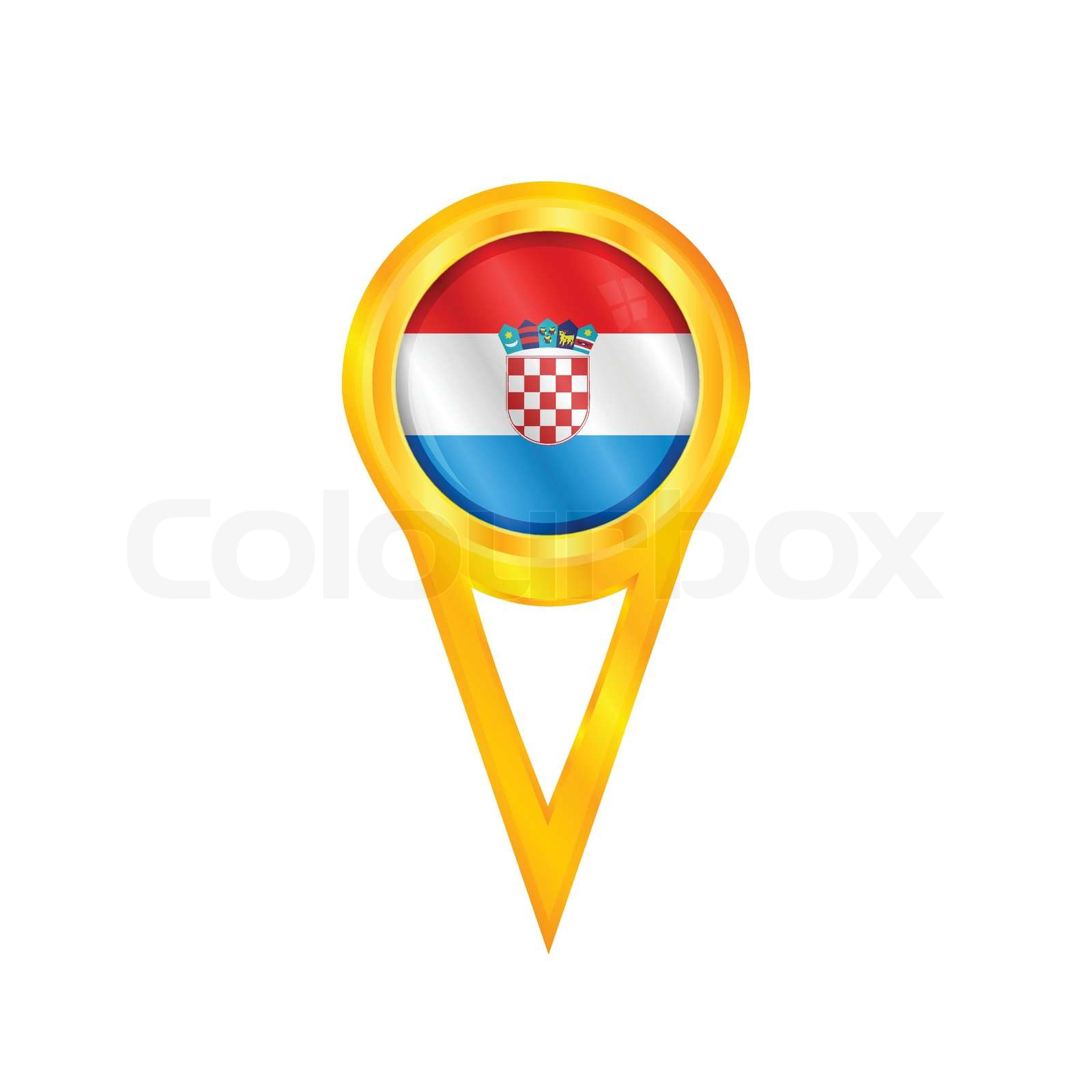 Croatia pin flag | Stock vector | Colourbox