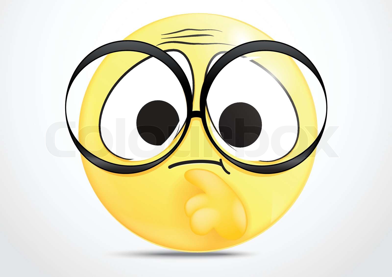thinking emoticon | Stock vector | Colourbox